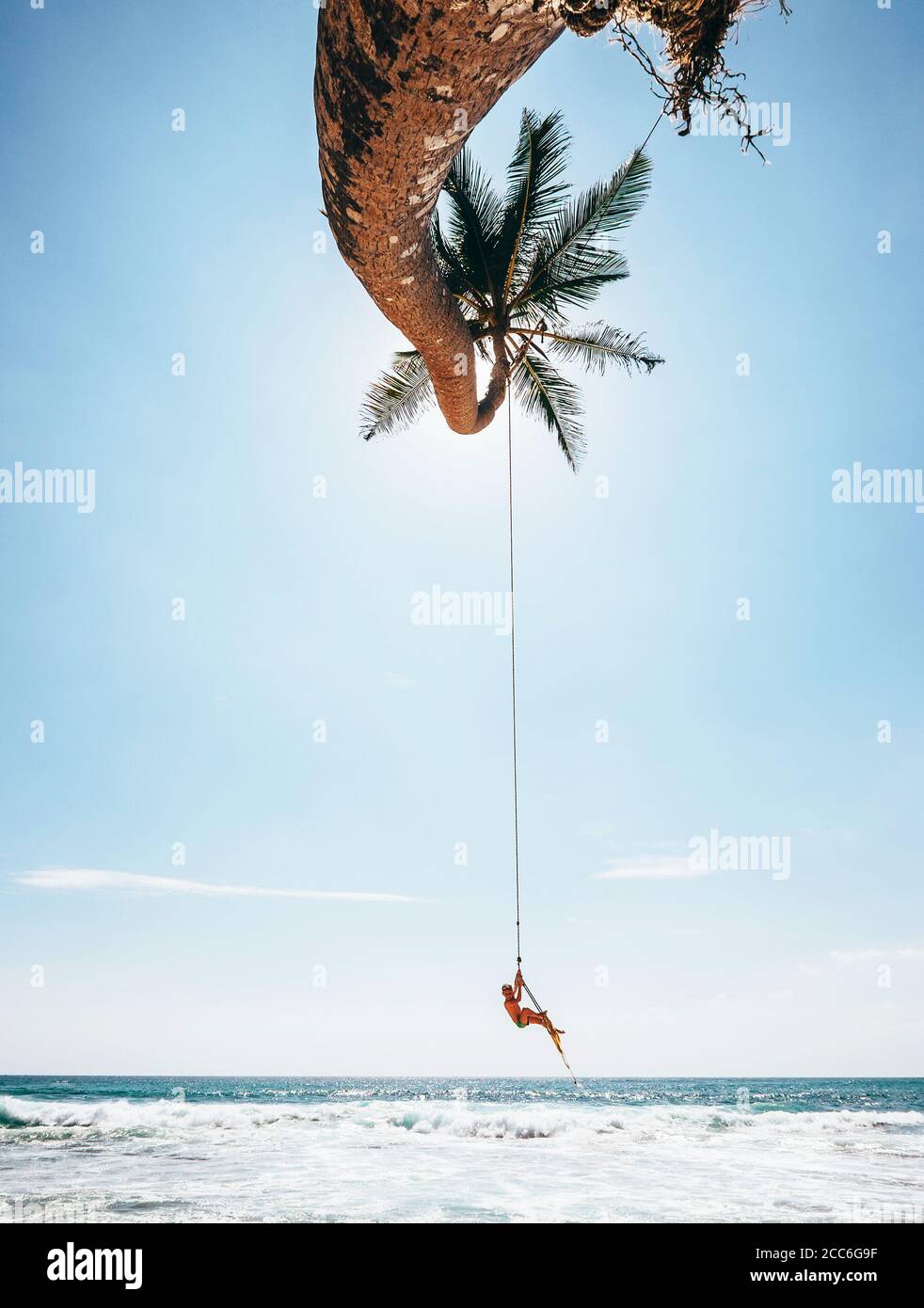 Palm tree swing hi-res stock photography and images - Alamy