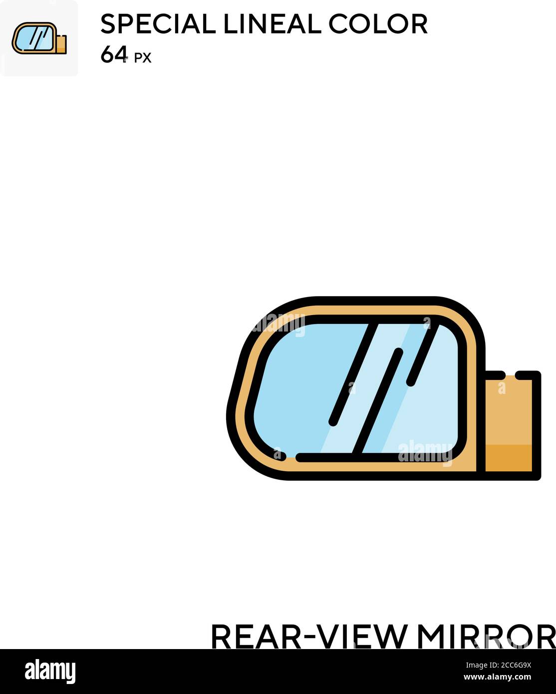 Woman adjusting rear view mirror Stock Vector Images - Alamy