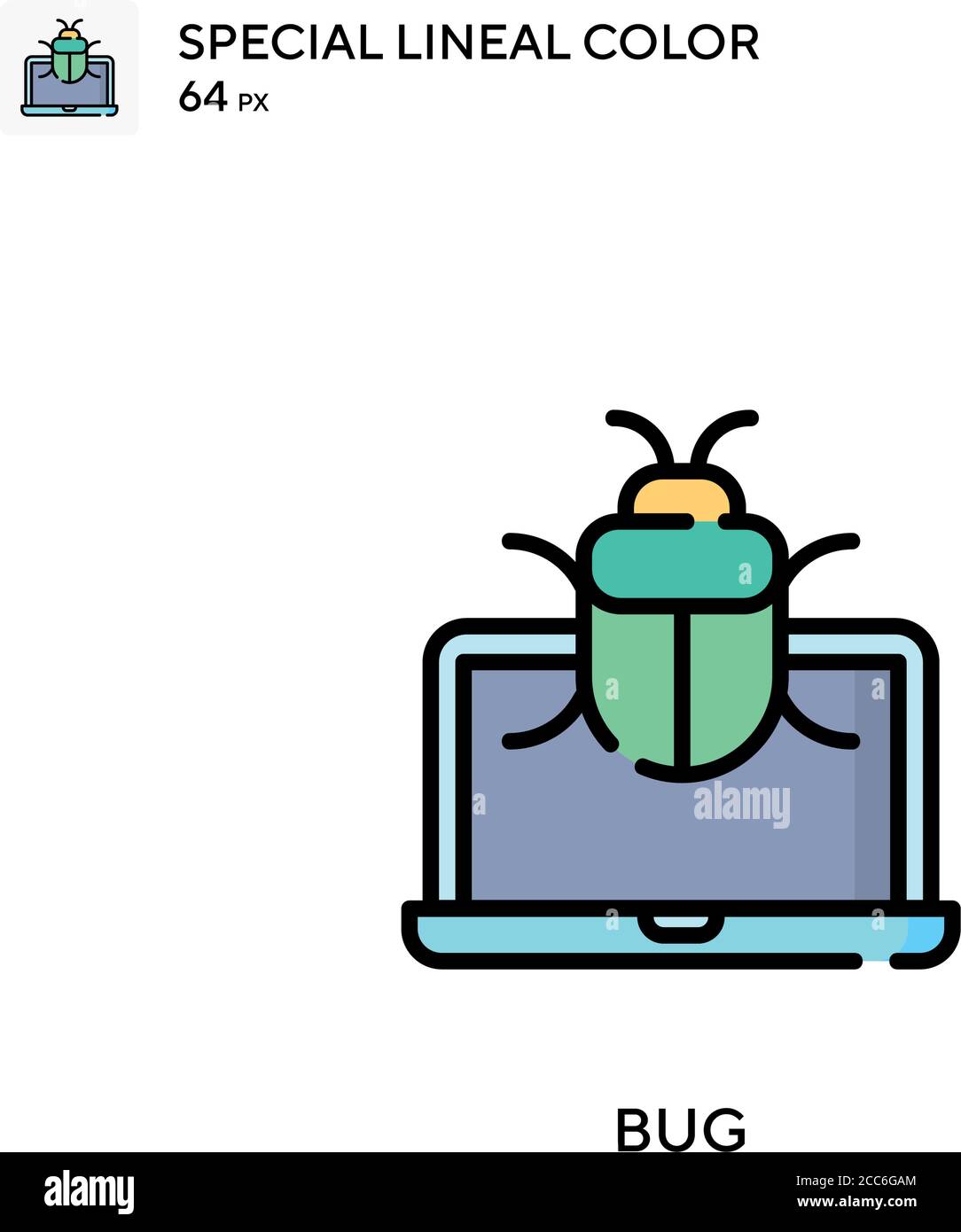 Bug soecial lineal color vector icon. Illustration symbol design ...
