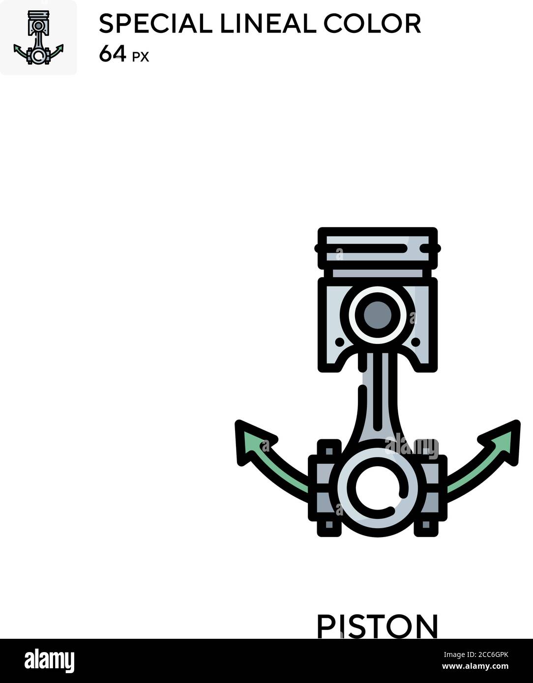 Piston soecial lineal color vector icon. Illustration symbol design ...
