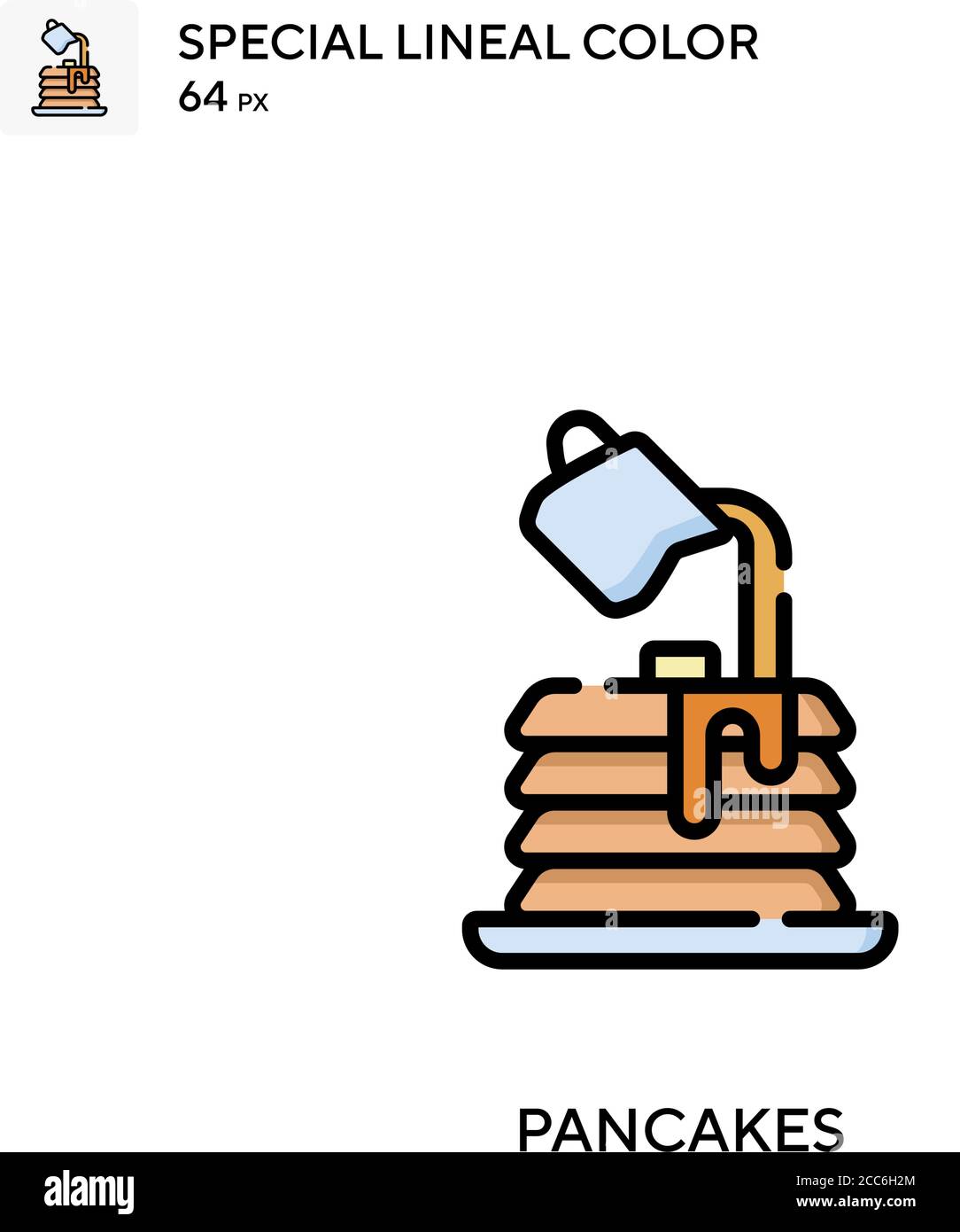 Buttermilk pancake stack Stock Vector Images - Alamy