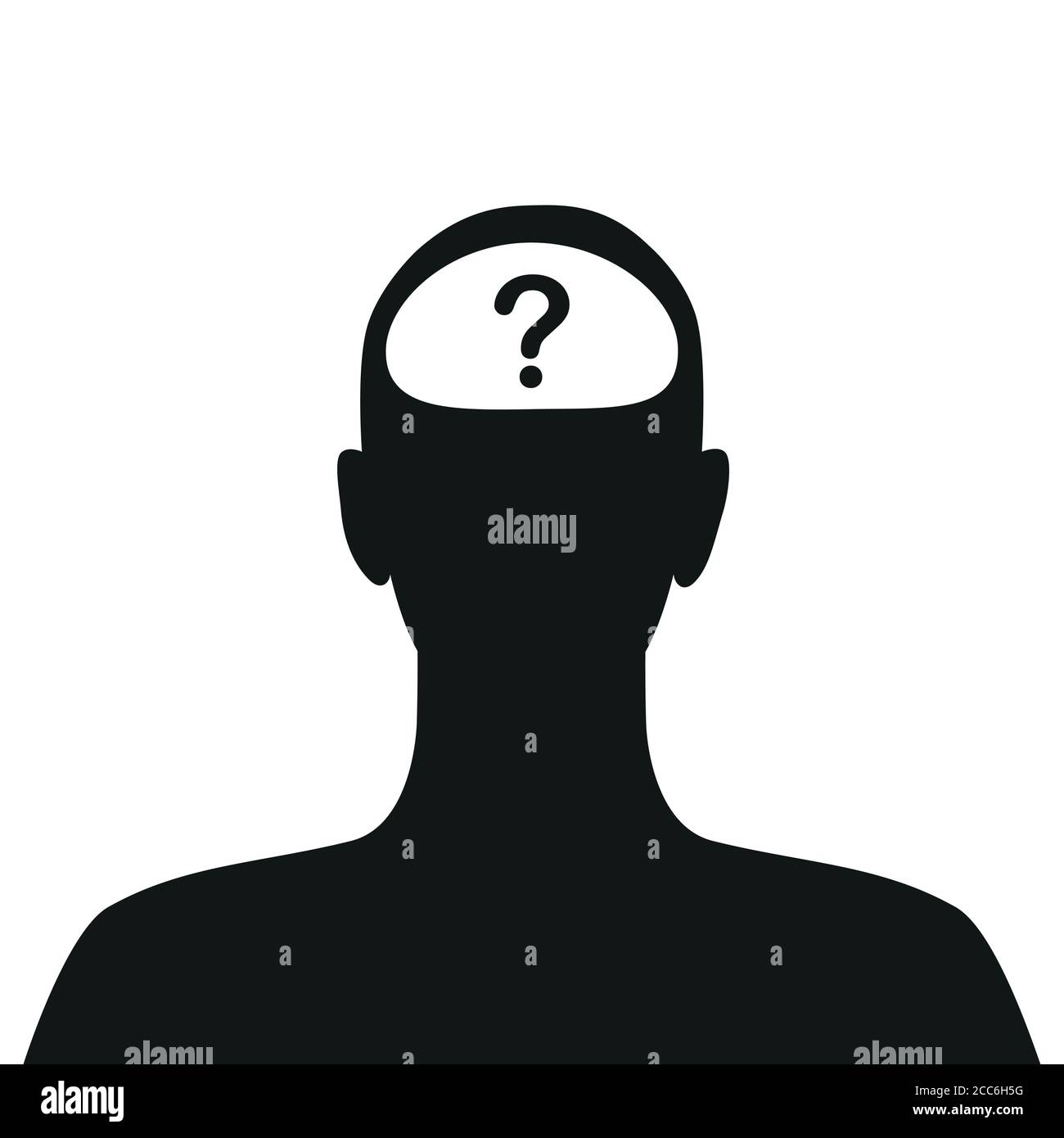 Man and question mark and head hi-res stock photography and images - Alamy