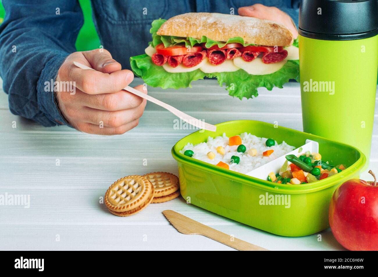 Man eating rice hi-res stock photography and images - Alamy