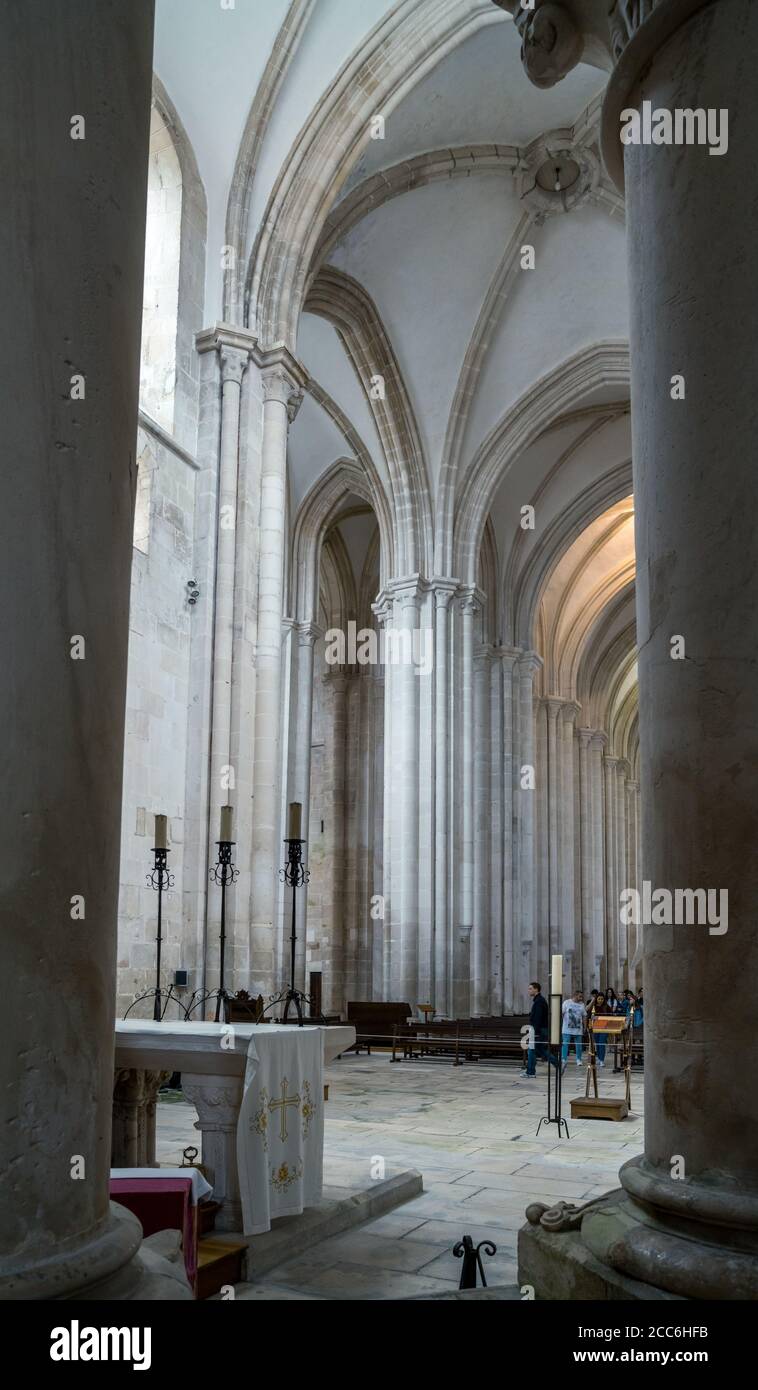 Alcobaca monastery interior nave hi-res stock photography and images ...