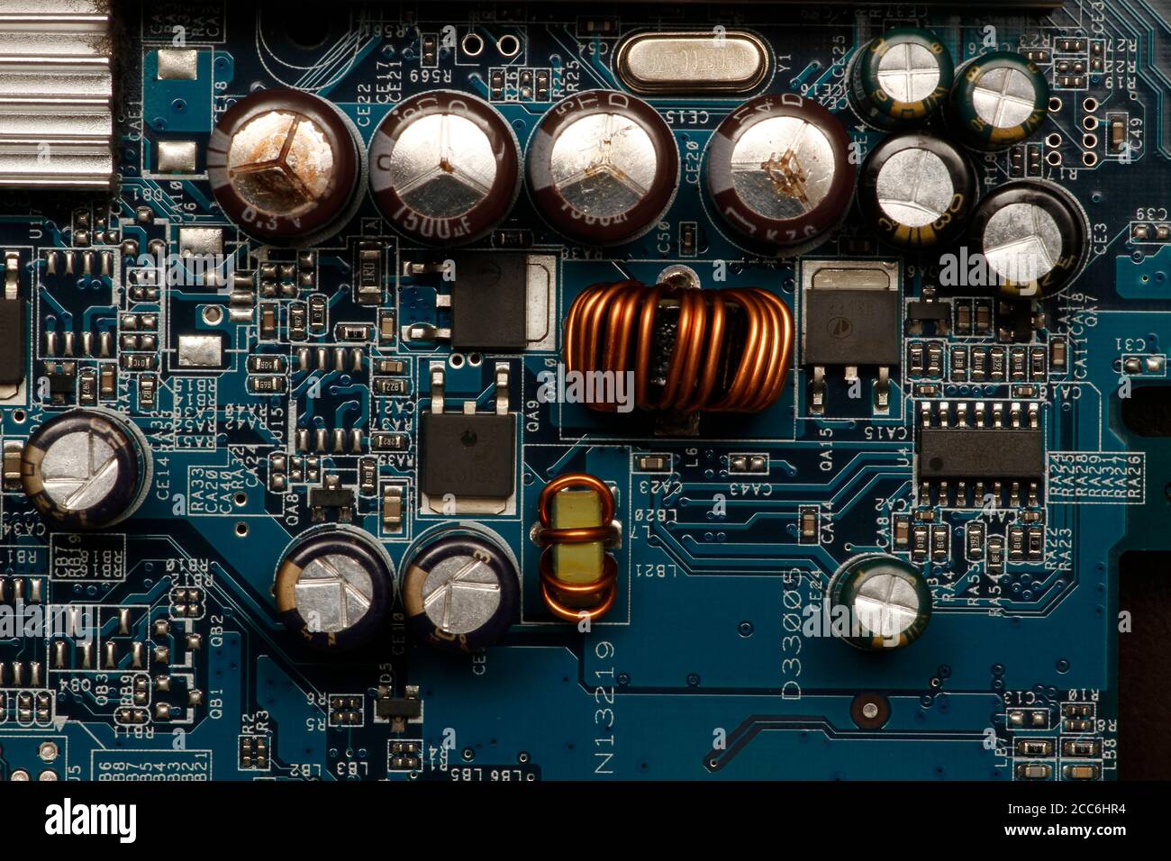 Closeup on electronic devices on boards, background images. Electronic ...