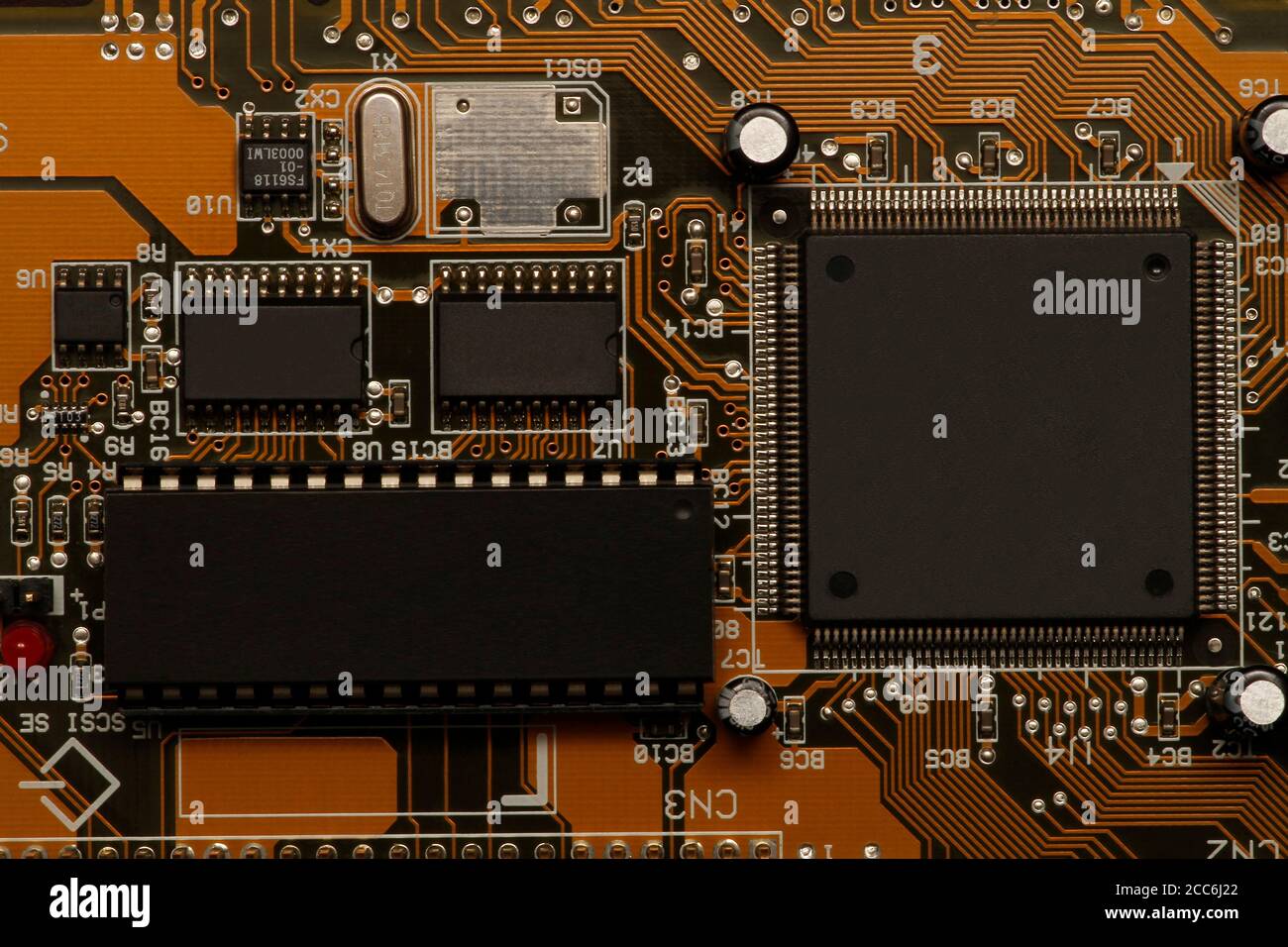 Closeup on electronic devices on boards, background images. Electronic ...