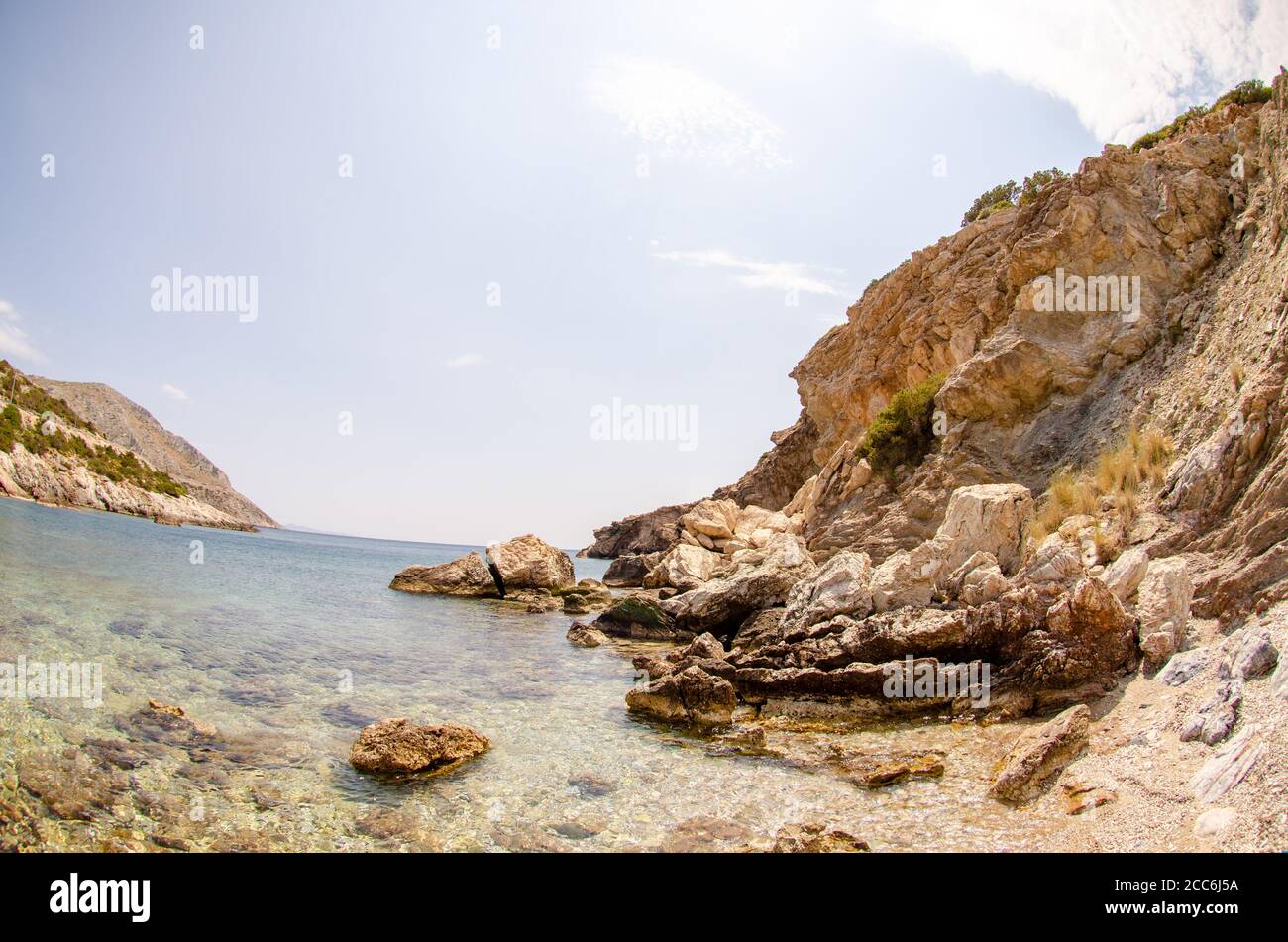 Anavyssos rocky beach hi-res stock photography and images - Alamy