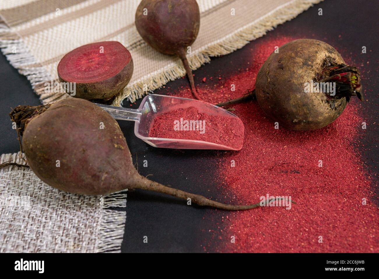 beetroot flour powder. gluten-free vegetable flour, healthy food ...