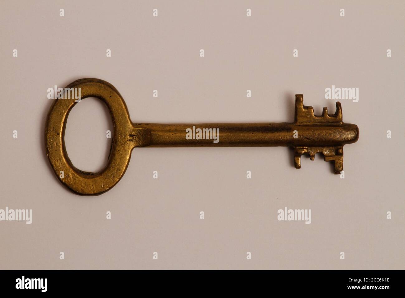 The old mechanical lock key used in the interior doors of the houses ...