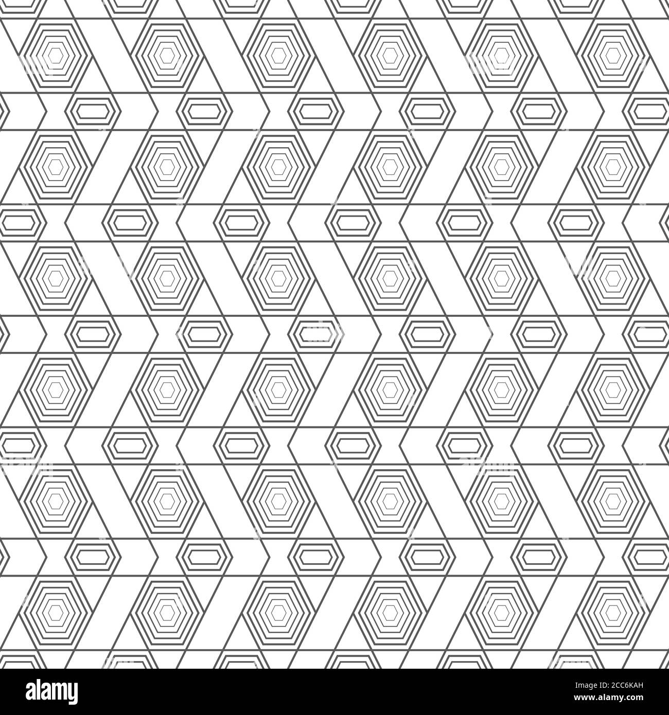 Seamless pattern. Modern elegant geometrical texture. Regularly repeating linear hexagons ...