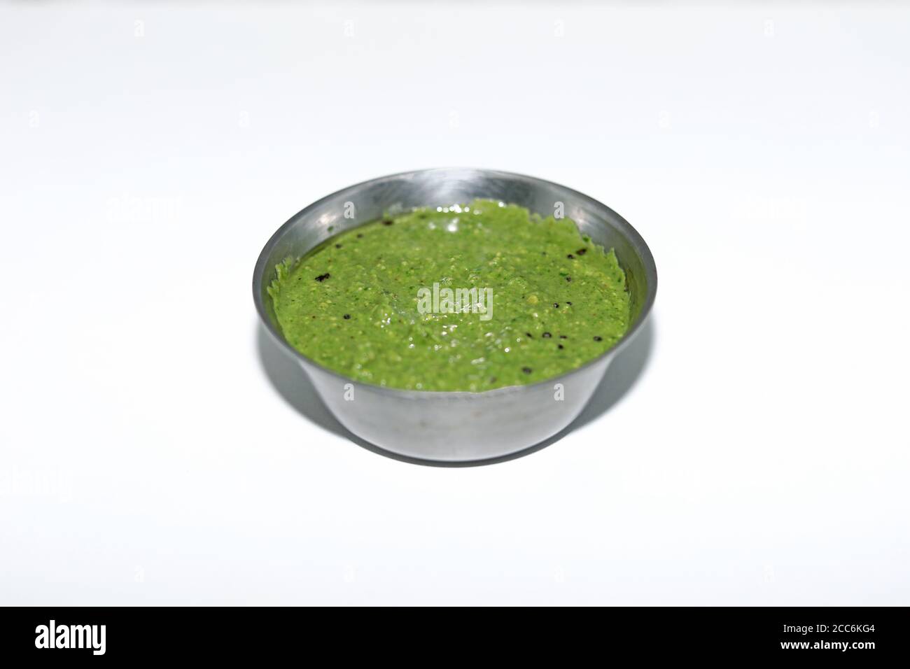 Healthy Green Chutney Made with Coriander, Mint And Spices. isolated on ...