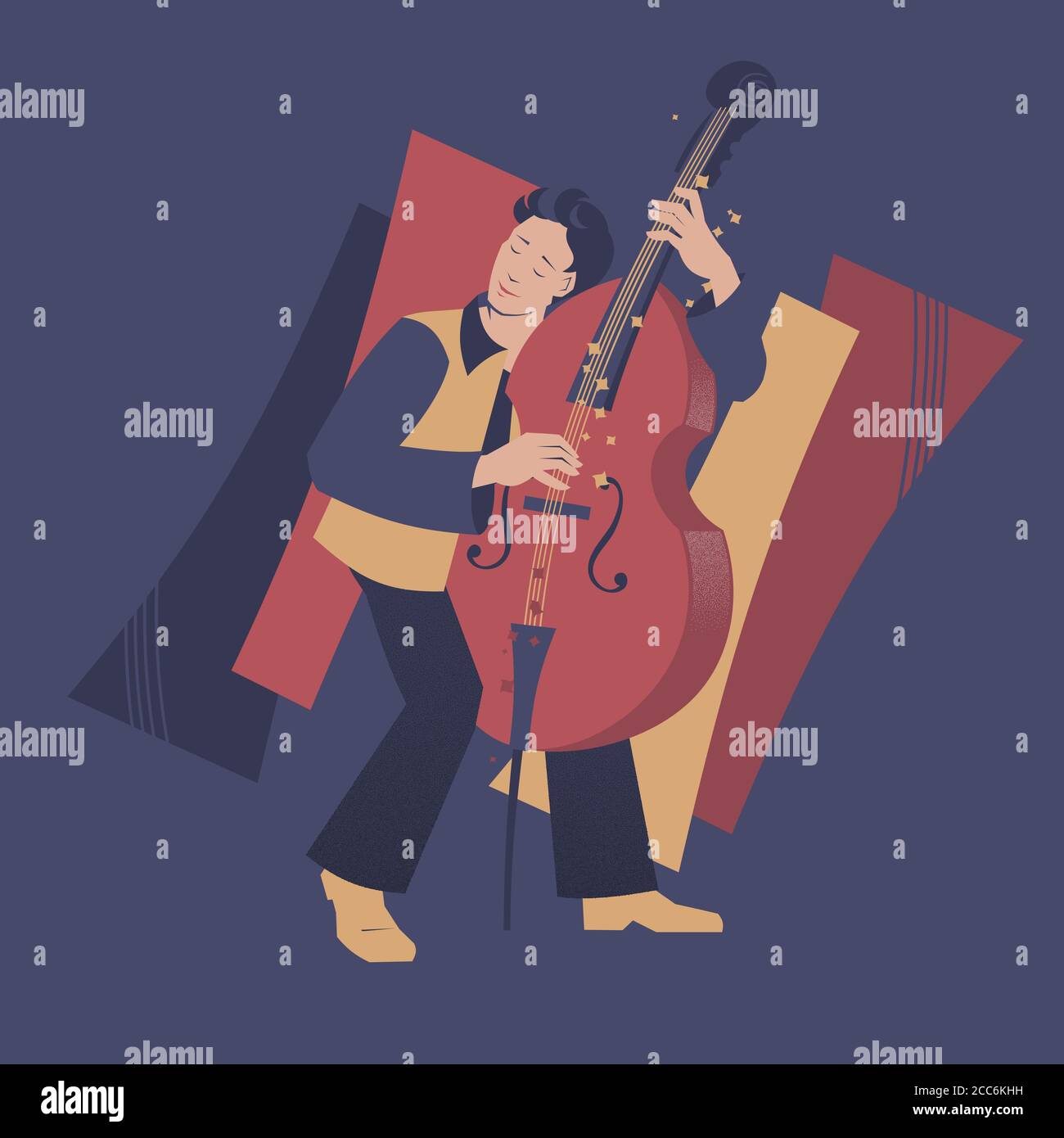 Bass player jazz Stock Vector Images - Alamy
