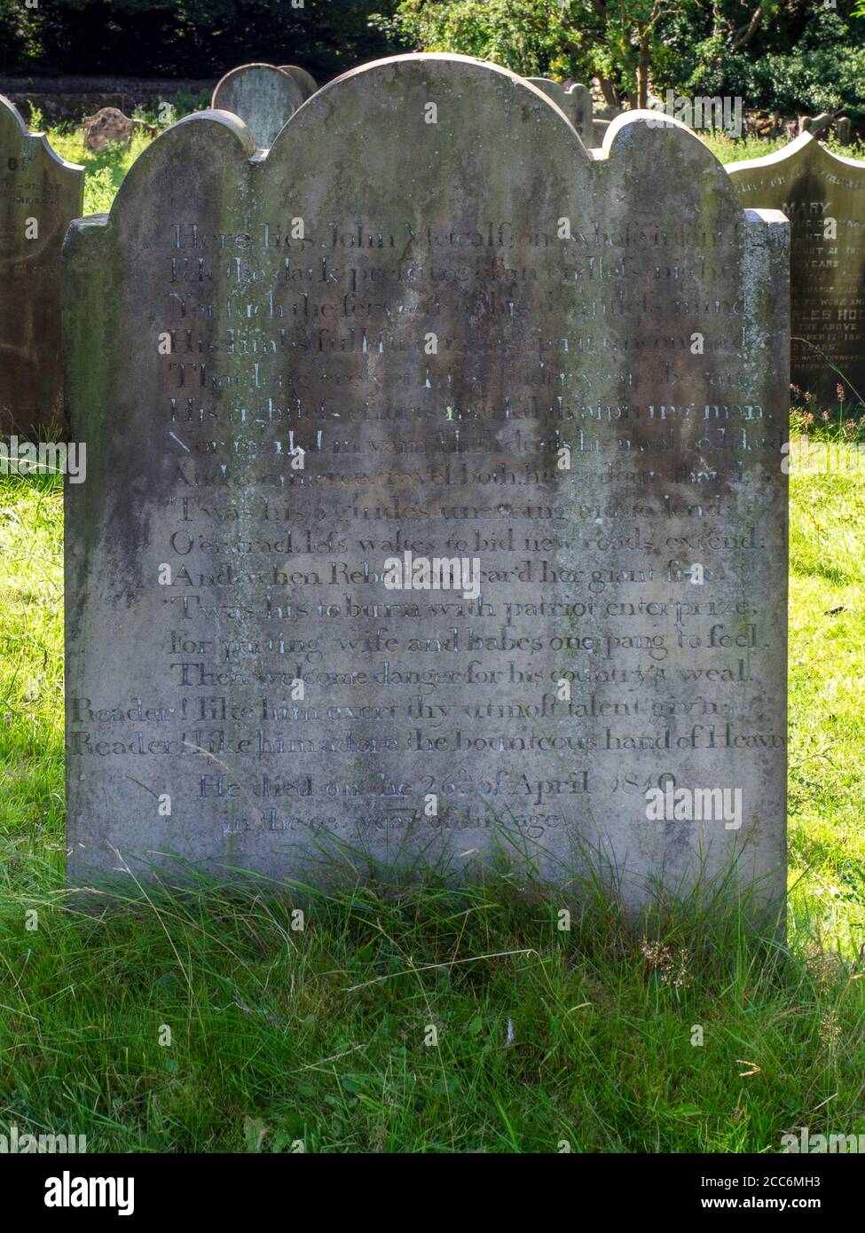 John metcalf memorial hi-res stock photography and images - Alamy