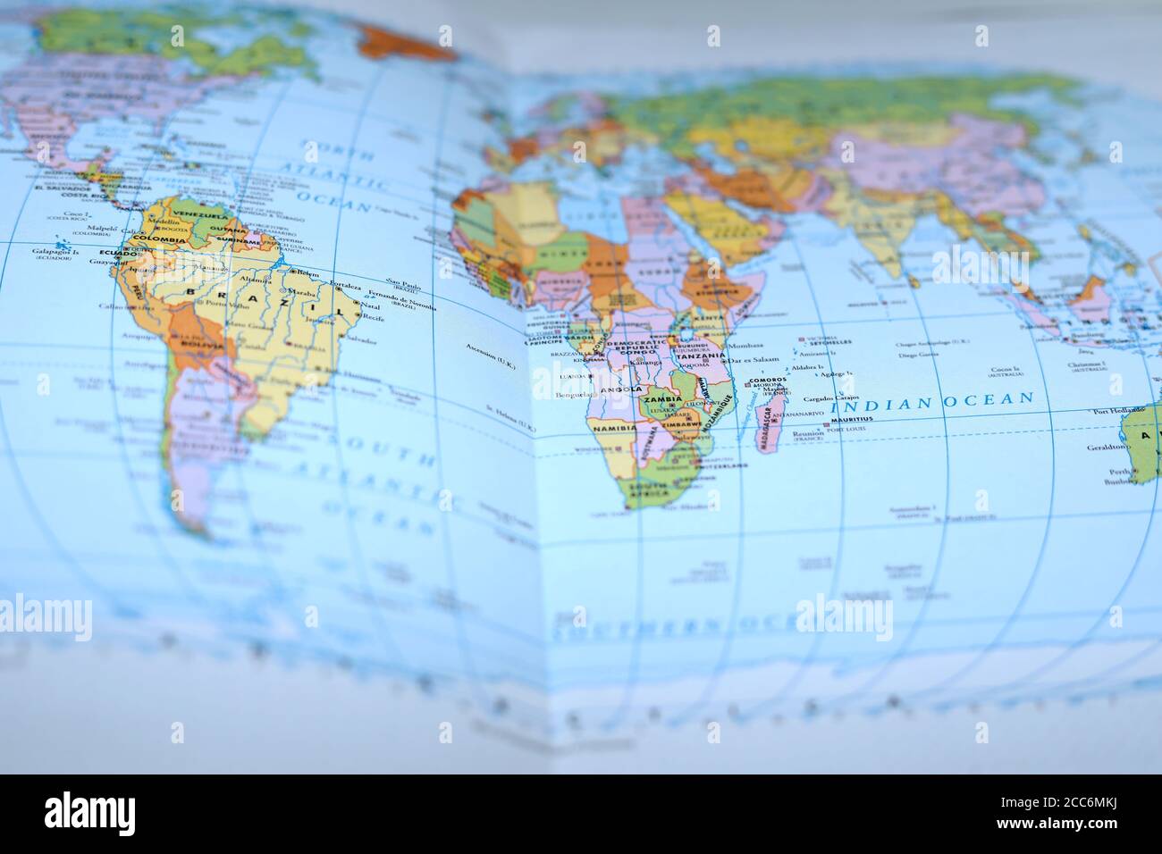 Close up world map backgrounds Stock Photo - Alamy