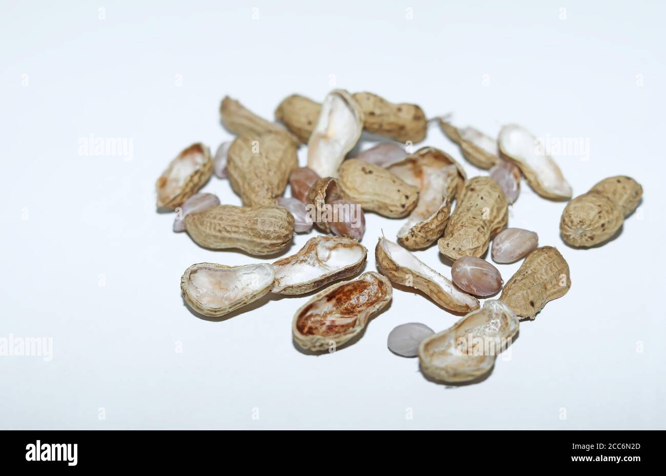 Group of peanuts isolated on white backgrounds Stock Photo - Alamy