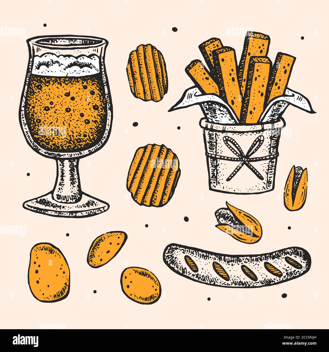 Germany sausage potato Stock Vector Images - Alamy