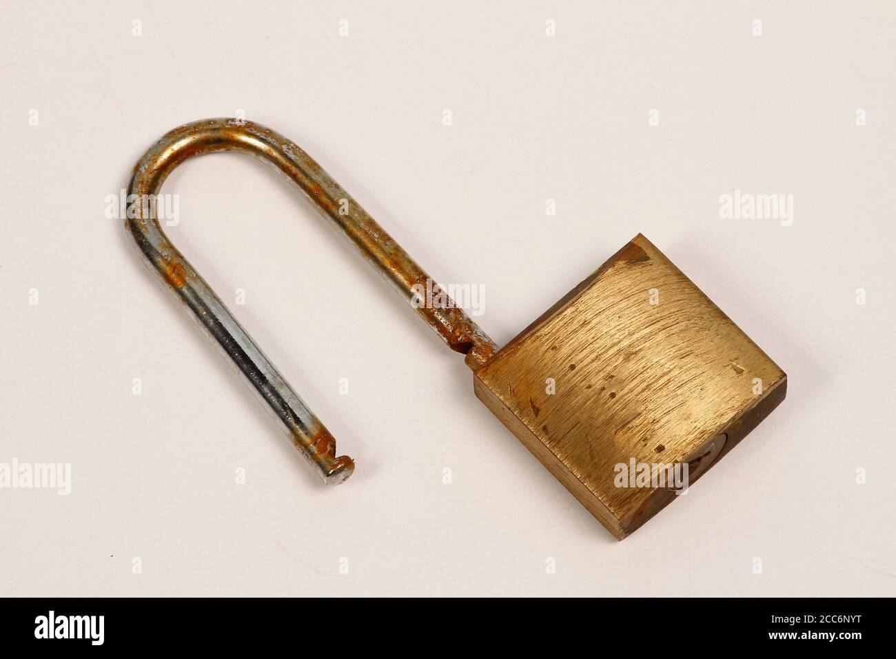 Rustproof padlock used for security. Rusty padlock used to lock the ...