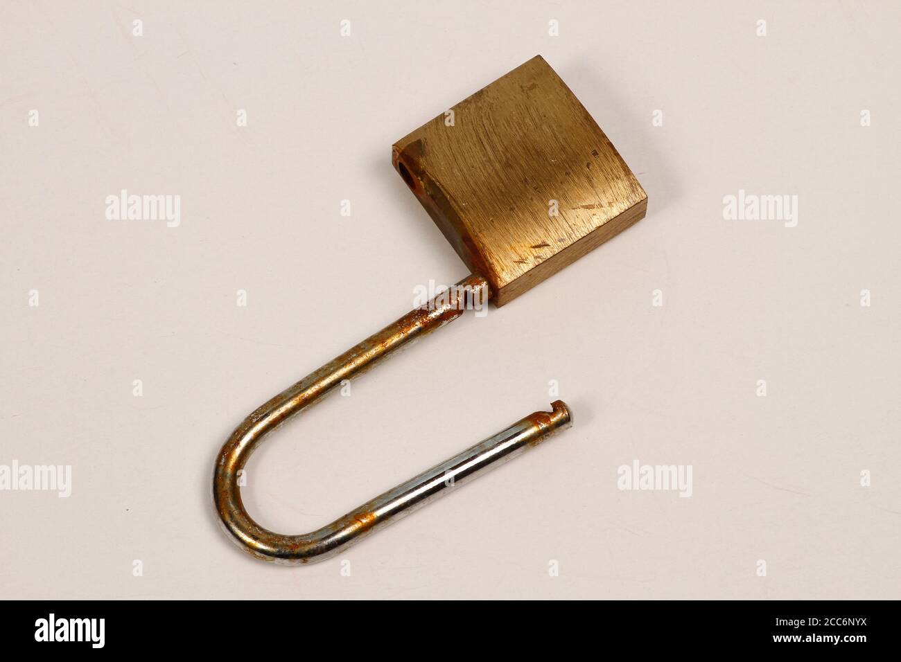 Rustproof padlock used for security. Rusty padlock used to lock the ...