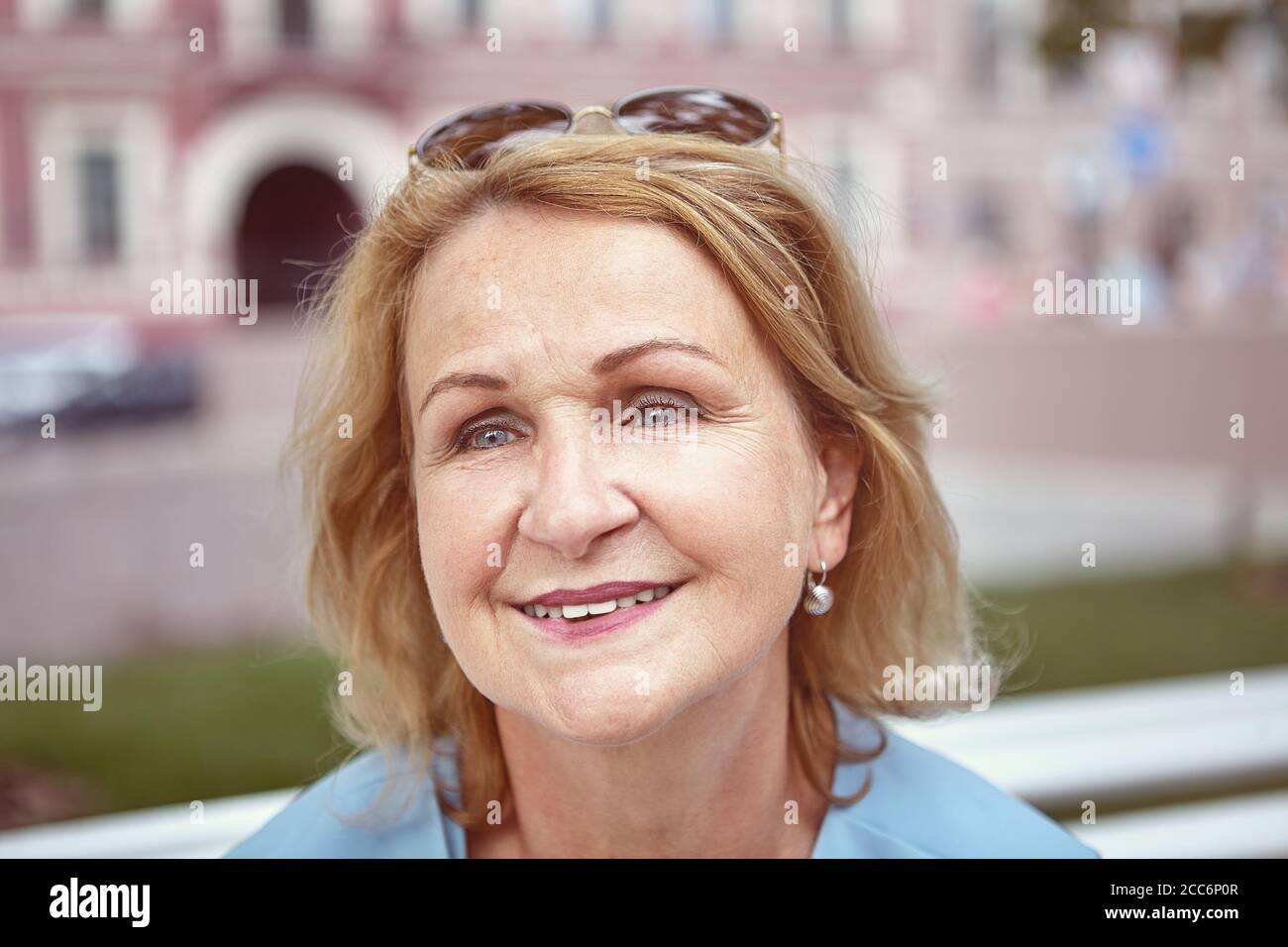 Portrait of attractive active senior caucasian woman about 62 years old ... Portrait of attractive active senior caucasian woman about 62 years old ...