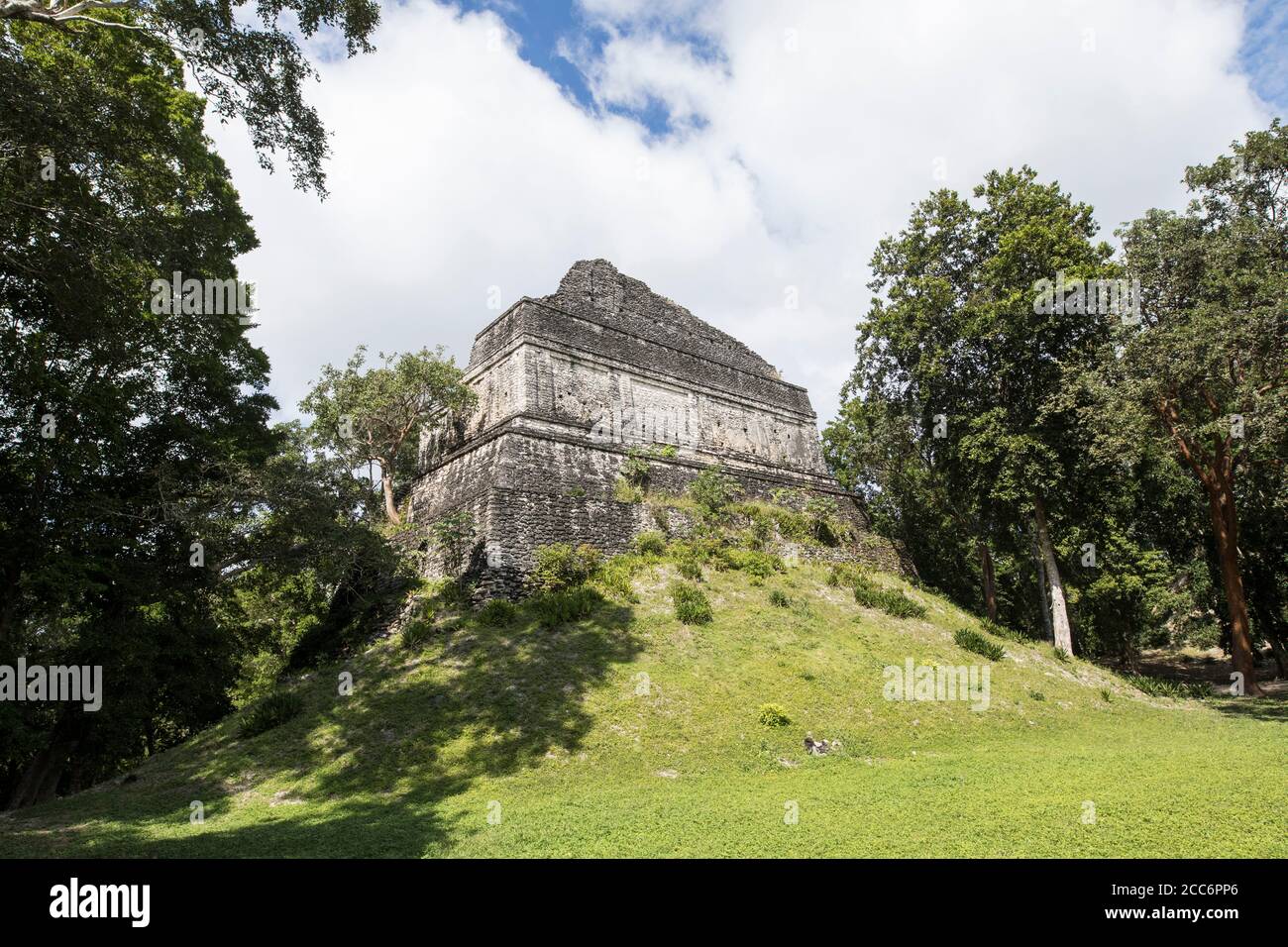 Ruins of the Mayan temple of Dzibanche in Mexico Stock Photo - Alamy