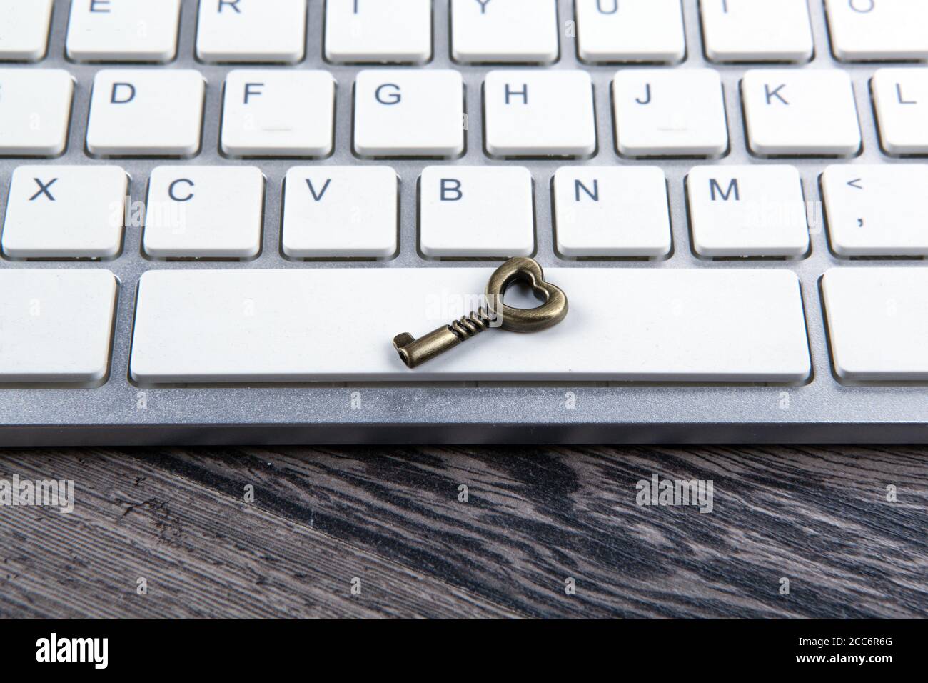 little key on computer keyboard as concept Stock Photo - Alamy
