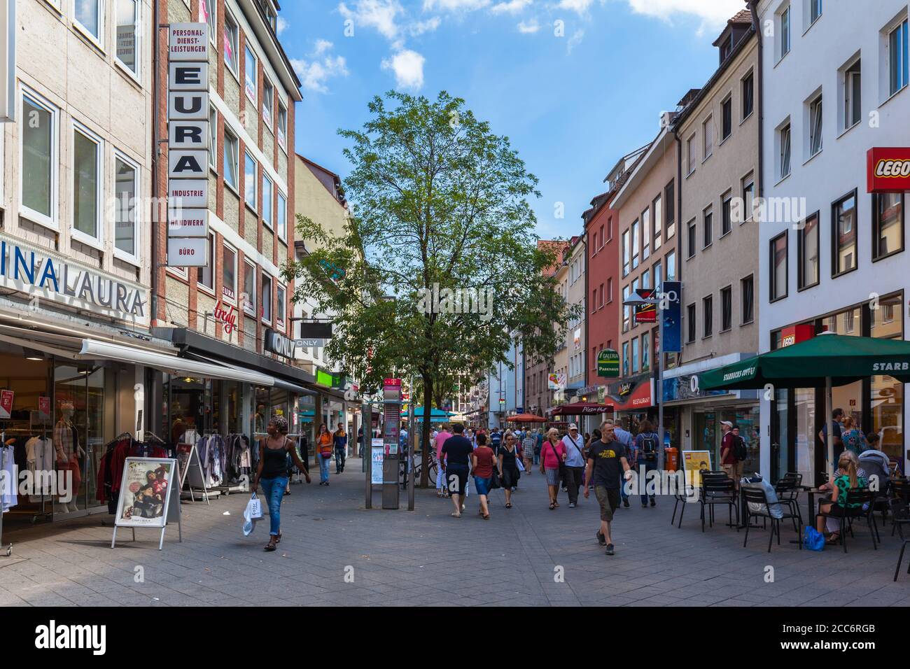 Nuremberg, Germany - September 2, 2016 - People hanging around at the ...