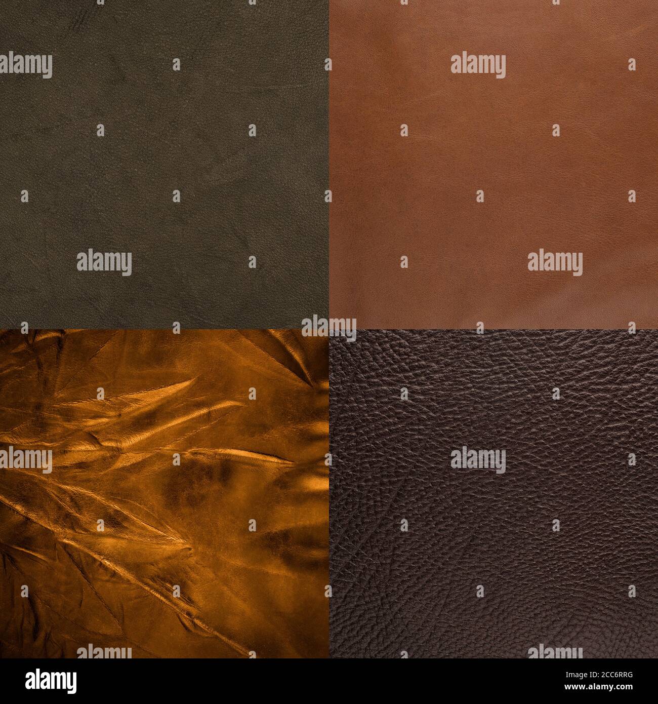 Set of brown leather samples, texture background Stock Photo - Alamy