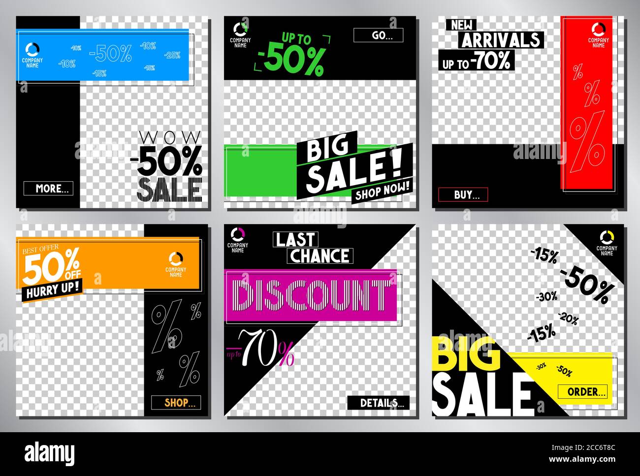 Social media advertisement - sale template - vector illustration Stock ...