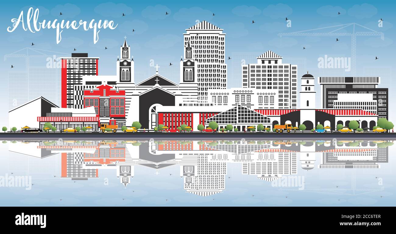 Albuquerque buildings Stock Vector Images - Alamy