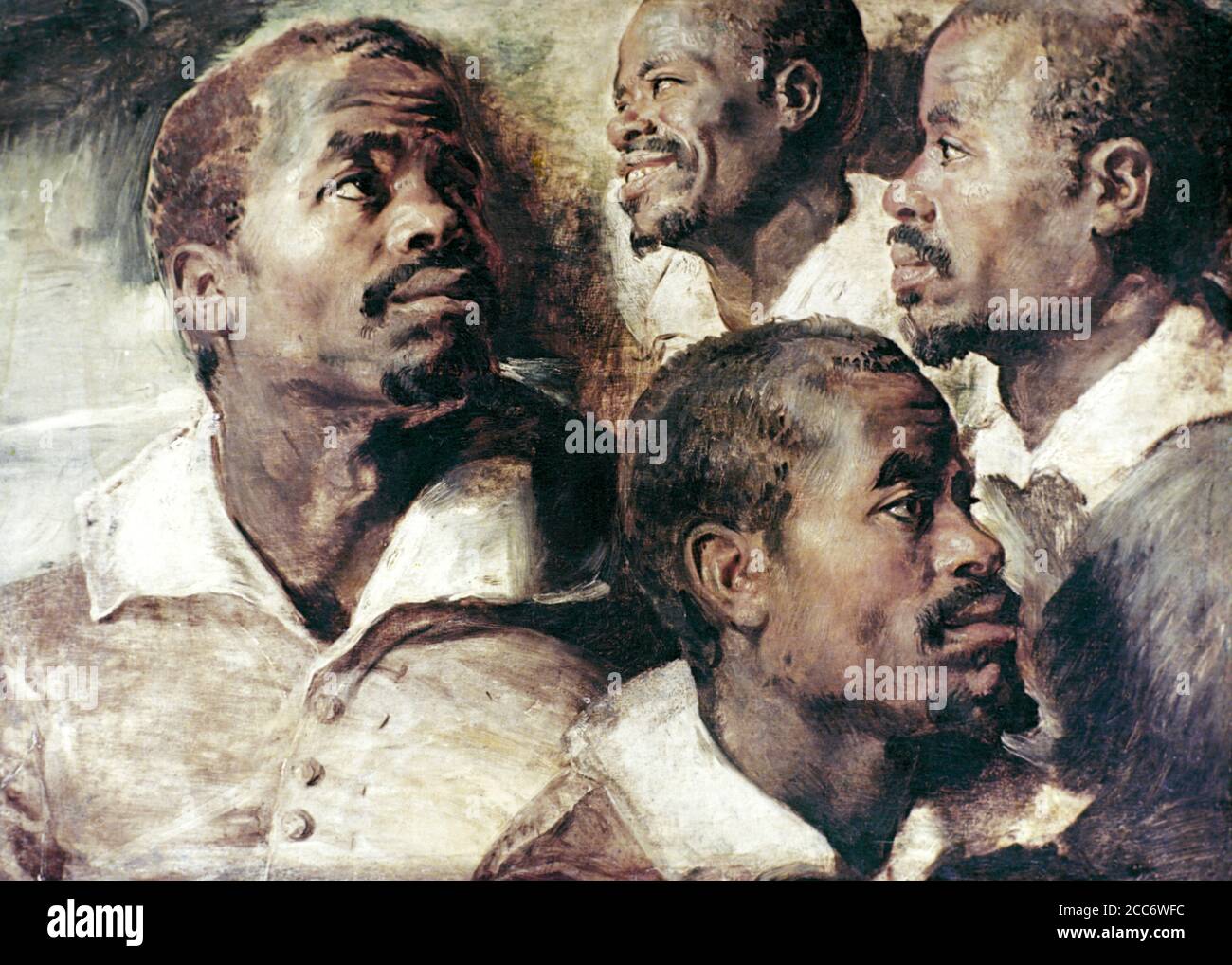 1600s STUDIES OF A NEGRO MAN BY PETER PAUL RUBENS FLEMISH PAINTER ...