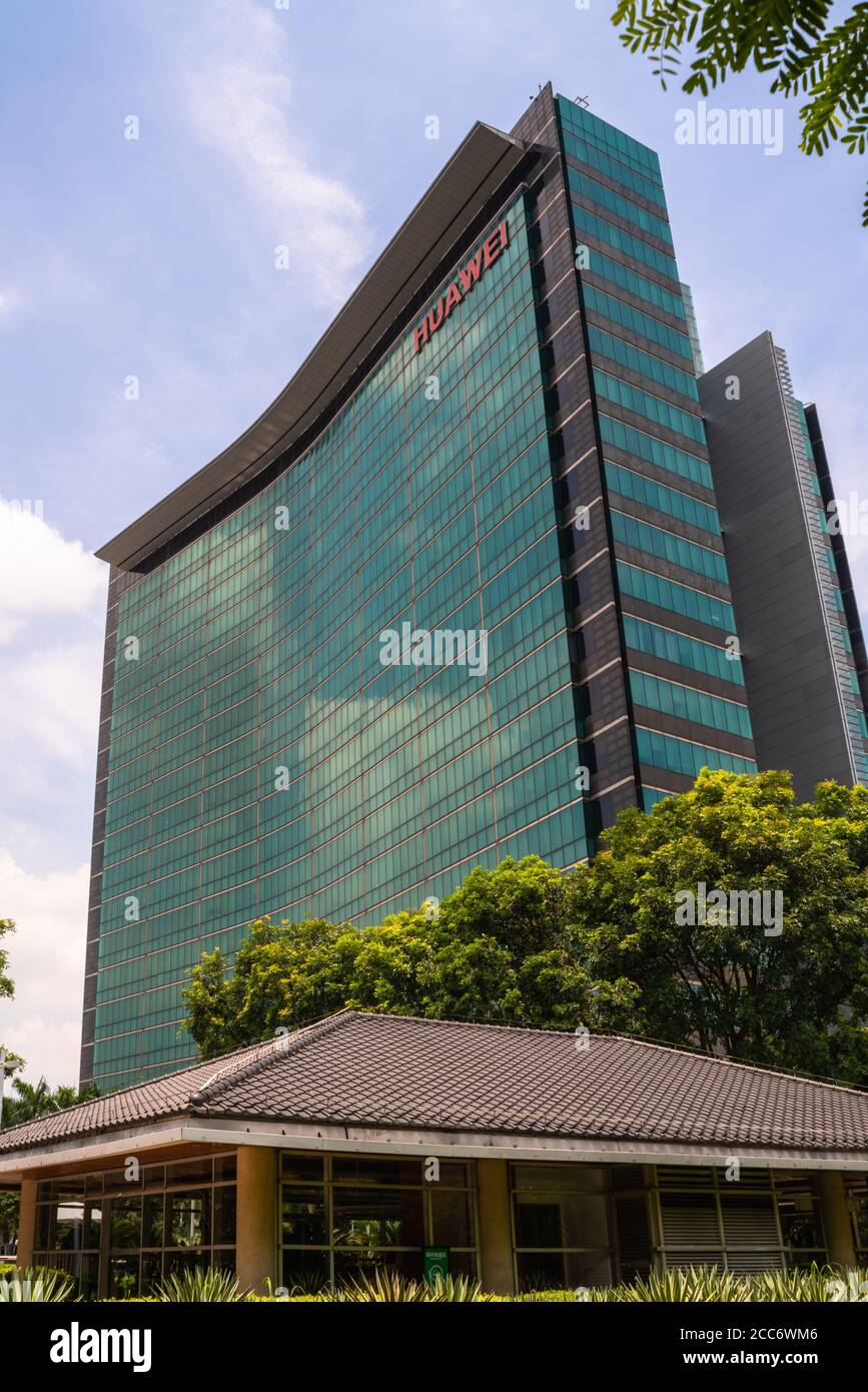 Shenzhen, China - July 22, 2018 - Skyscraper of the R&D building of ...