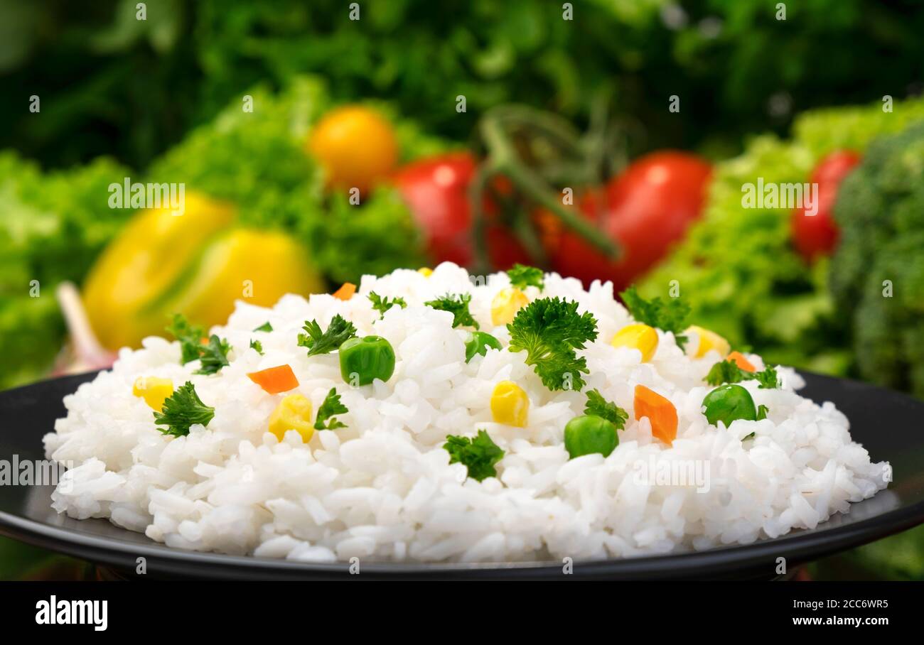 Cooked rice with vegetables hi-res stock photography and images - Alamy