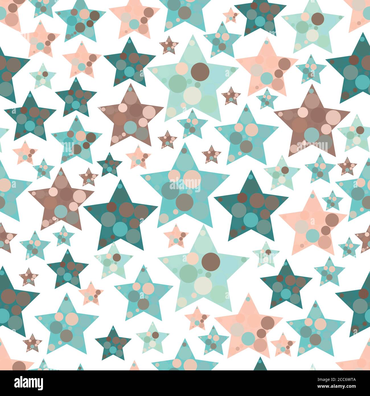 Cute seamless pattern with stars. Vector illustration Stock Vector ...