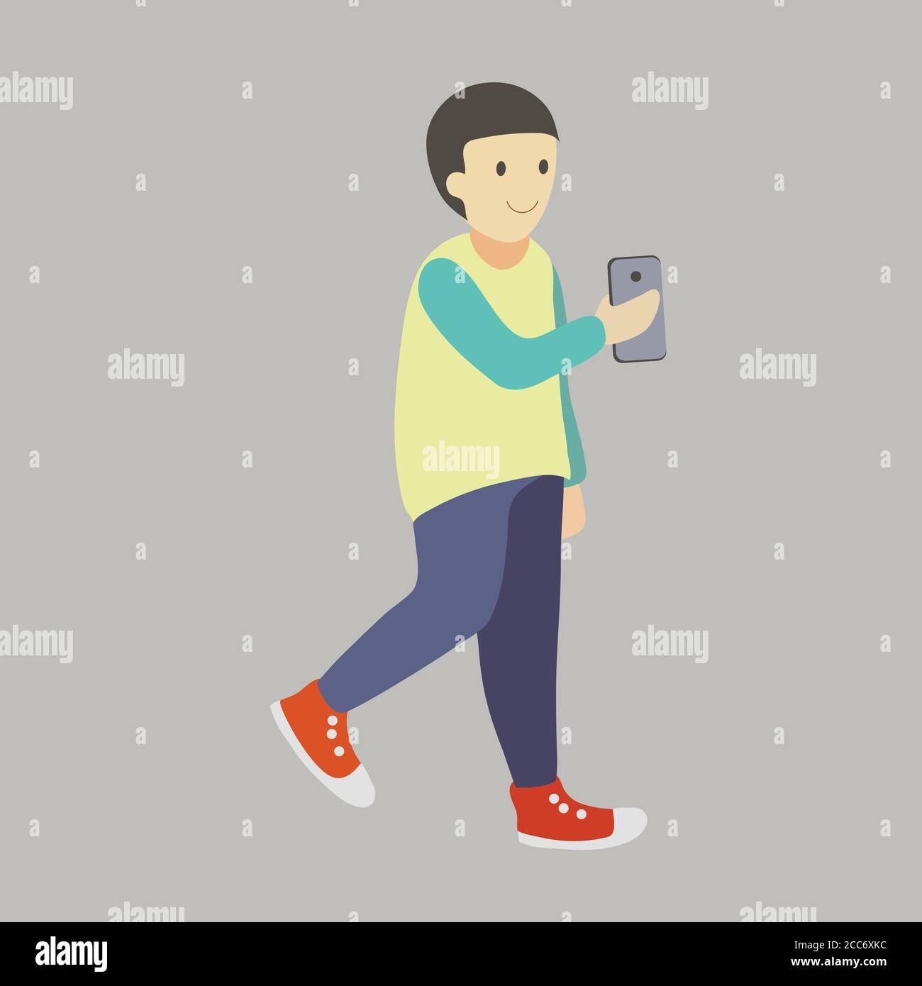 Boy hand and mobile phone Stock Vector Images - Alamy
