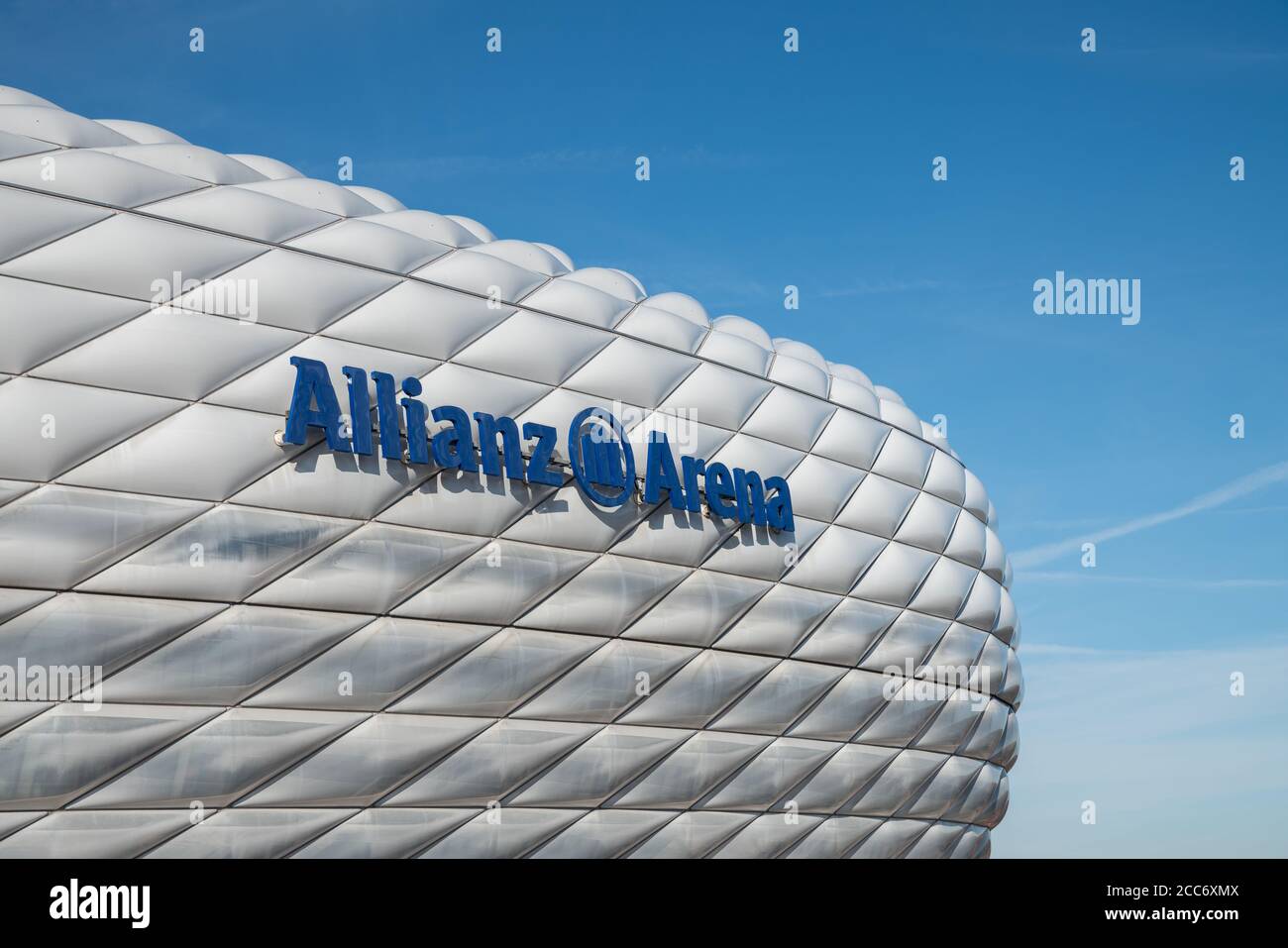 Munich, Germany - February 23, 2019 - Exterior view of the home game ...