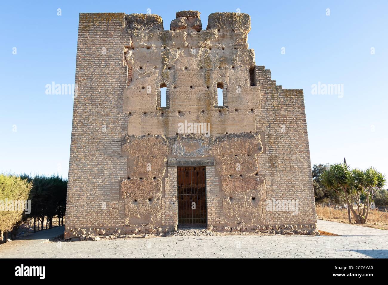 The watchtower of San Bartolome de la Torre is located on a high ground ...