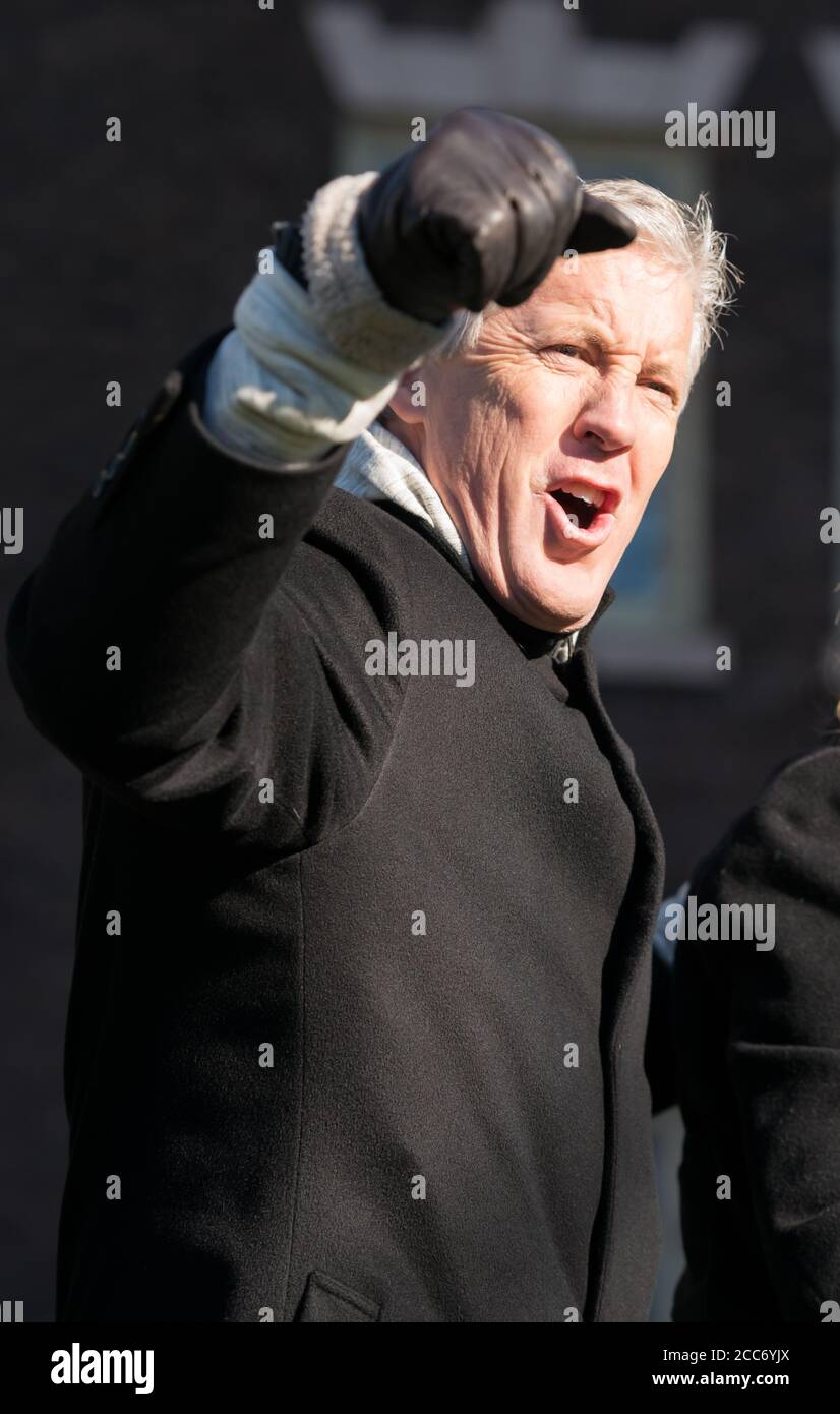 Seattle, USA - February 5th, 2014: Pete Carroll early in the day during ...