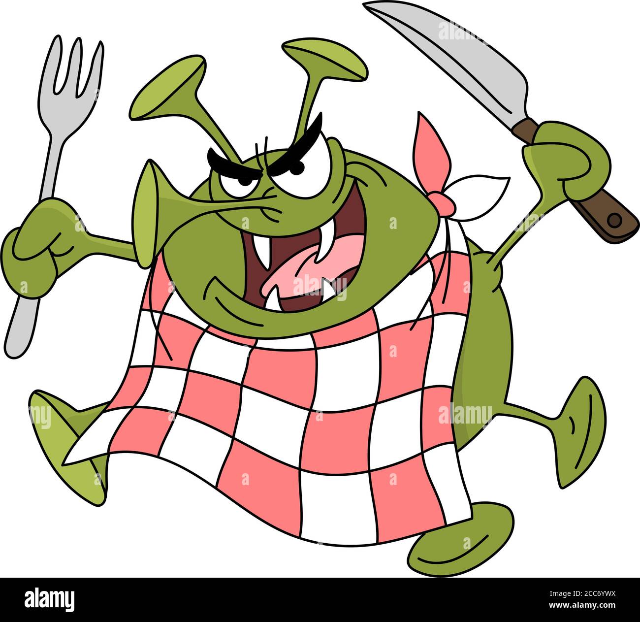 Dangerous and infectious corona virus cartoon vector illustration Stock ...