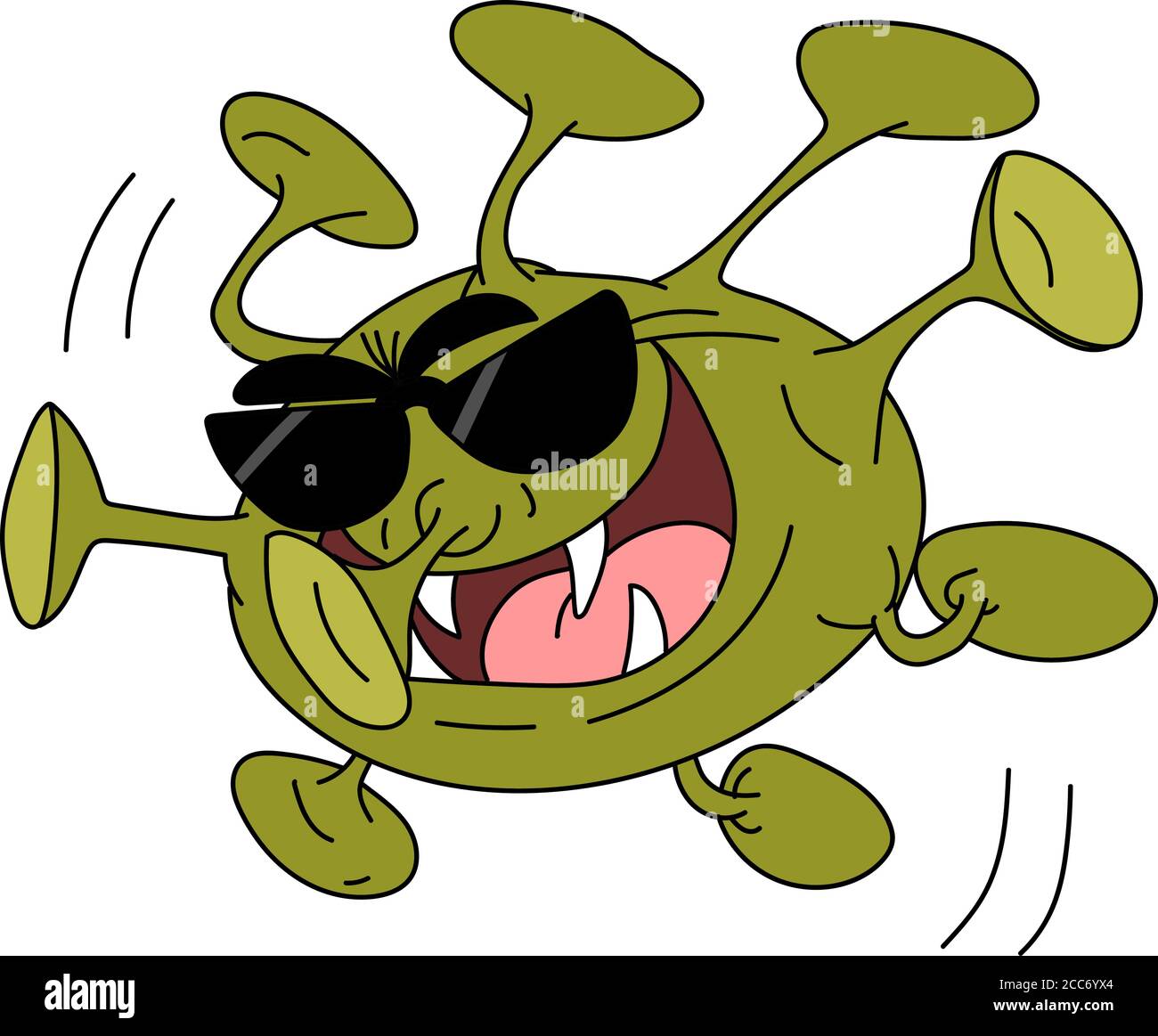 Dangerous and infectious corona virus cartoon vector illustration Stock ...