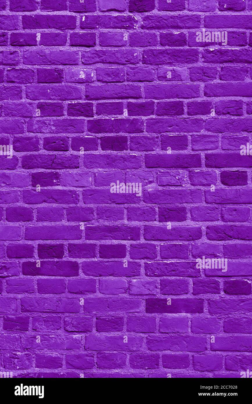 Violet brick building wall. Interior of a modern loft. Background for ...