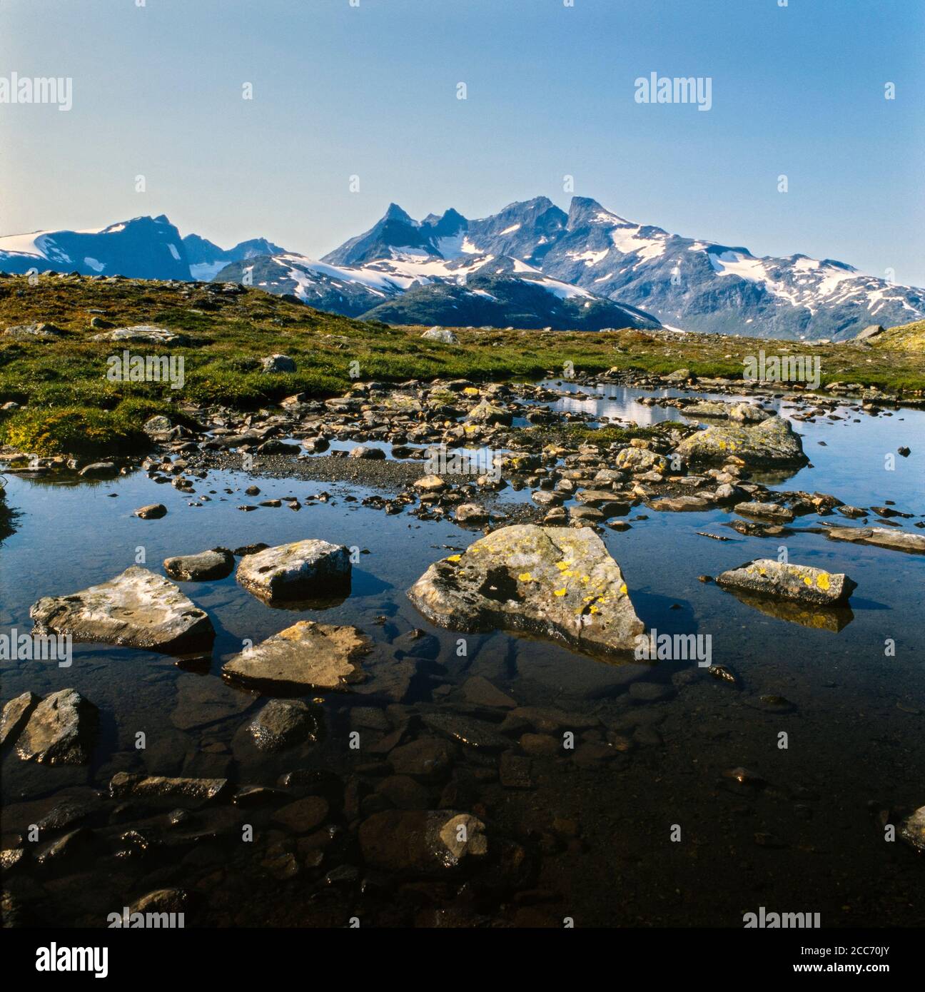 The Hurrungane range from Friken (1503m), Jotunheimen Mountains, Norway ...
