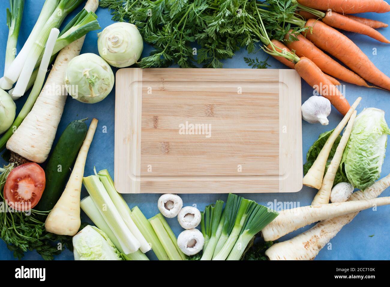 A mix of different types of vegetables on table .Cooking concept Stock ...