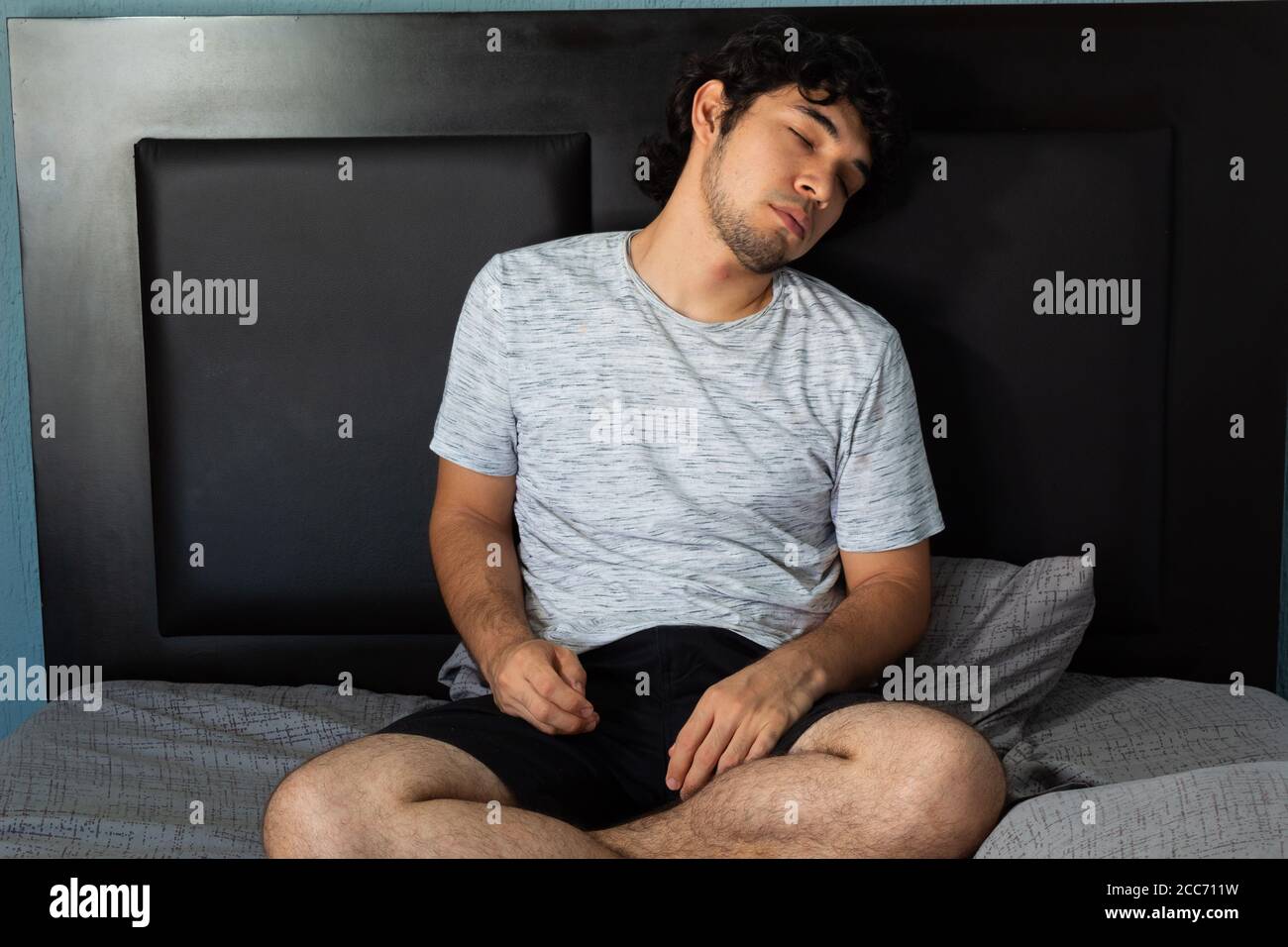 Portrait sleepy man taking nap hi-res stock photography and images - Alamy