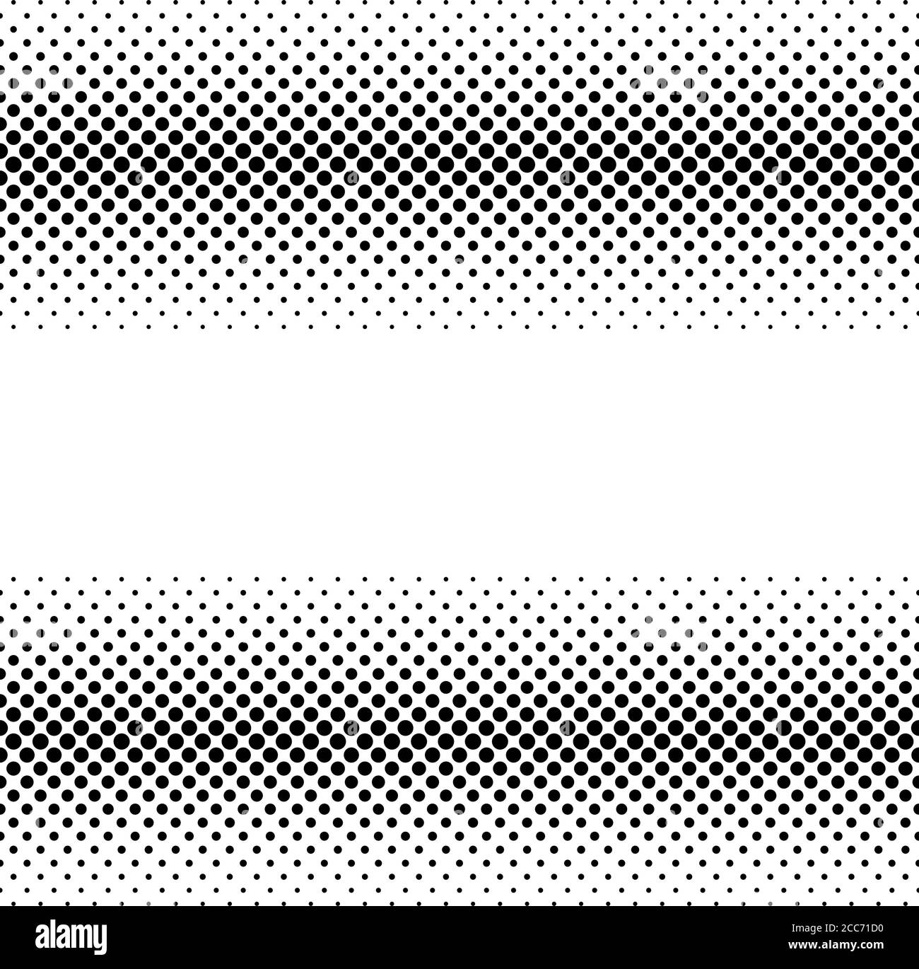 Black halftone bilinear horizontal gradient line of dots in diagonal ...
