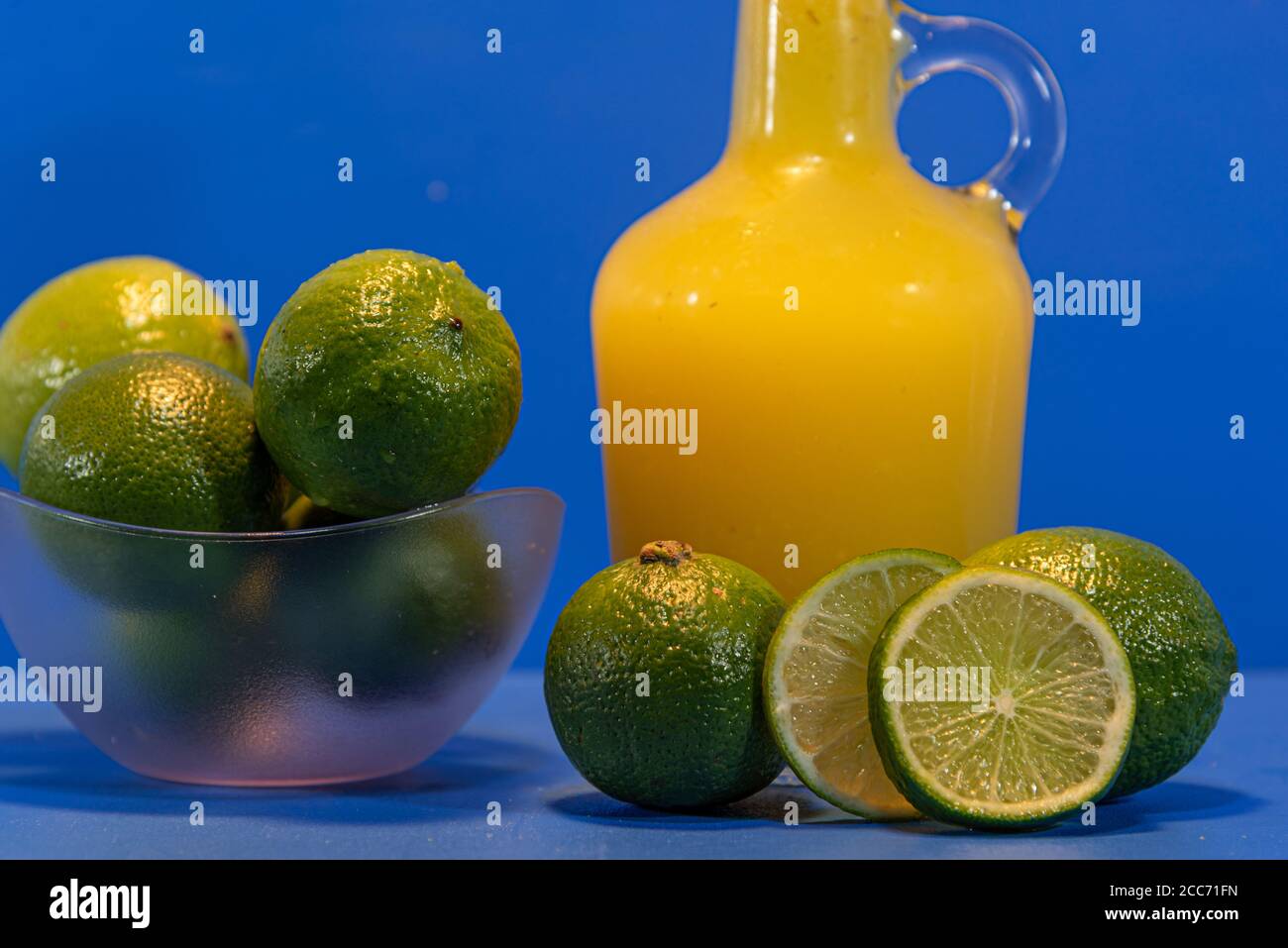 Bottle of lemonade. Lemon fruits. Source of vitamin C thiamine ...