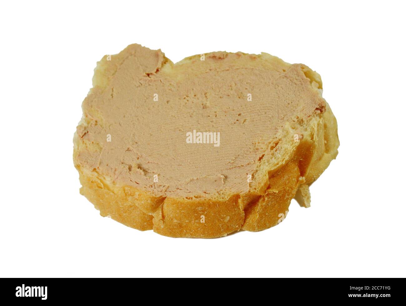 Fresh pate on bread isolated on white Stock Photo - Alamy