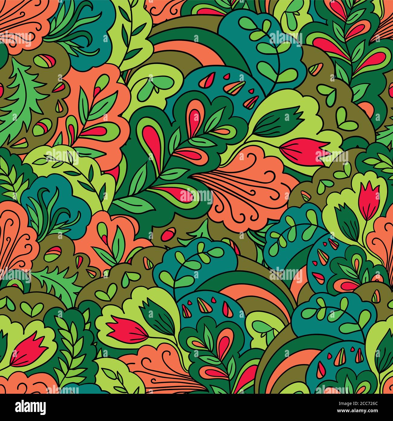 Psychedelic Flowers Background