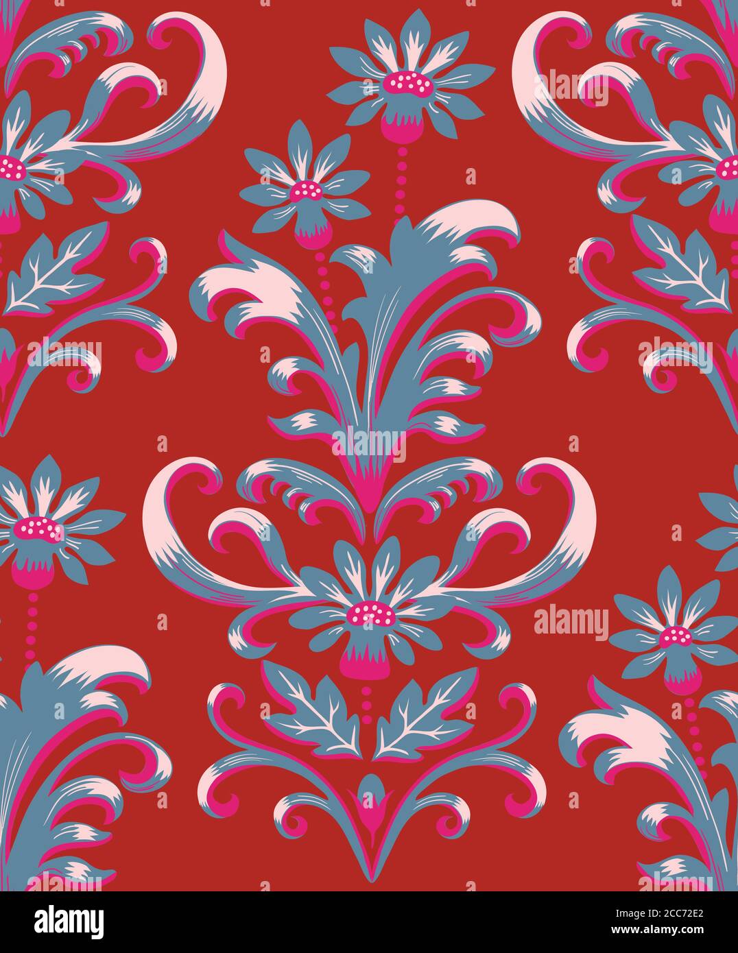 Seamless pattern with vintage retro floral elements. Vector ...