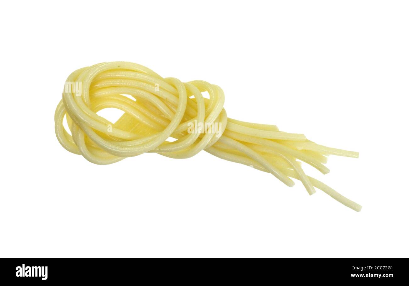 Boiled spaghetti on white background. Spaghetti - Plain Italian ...