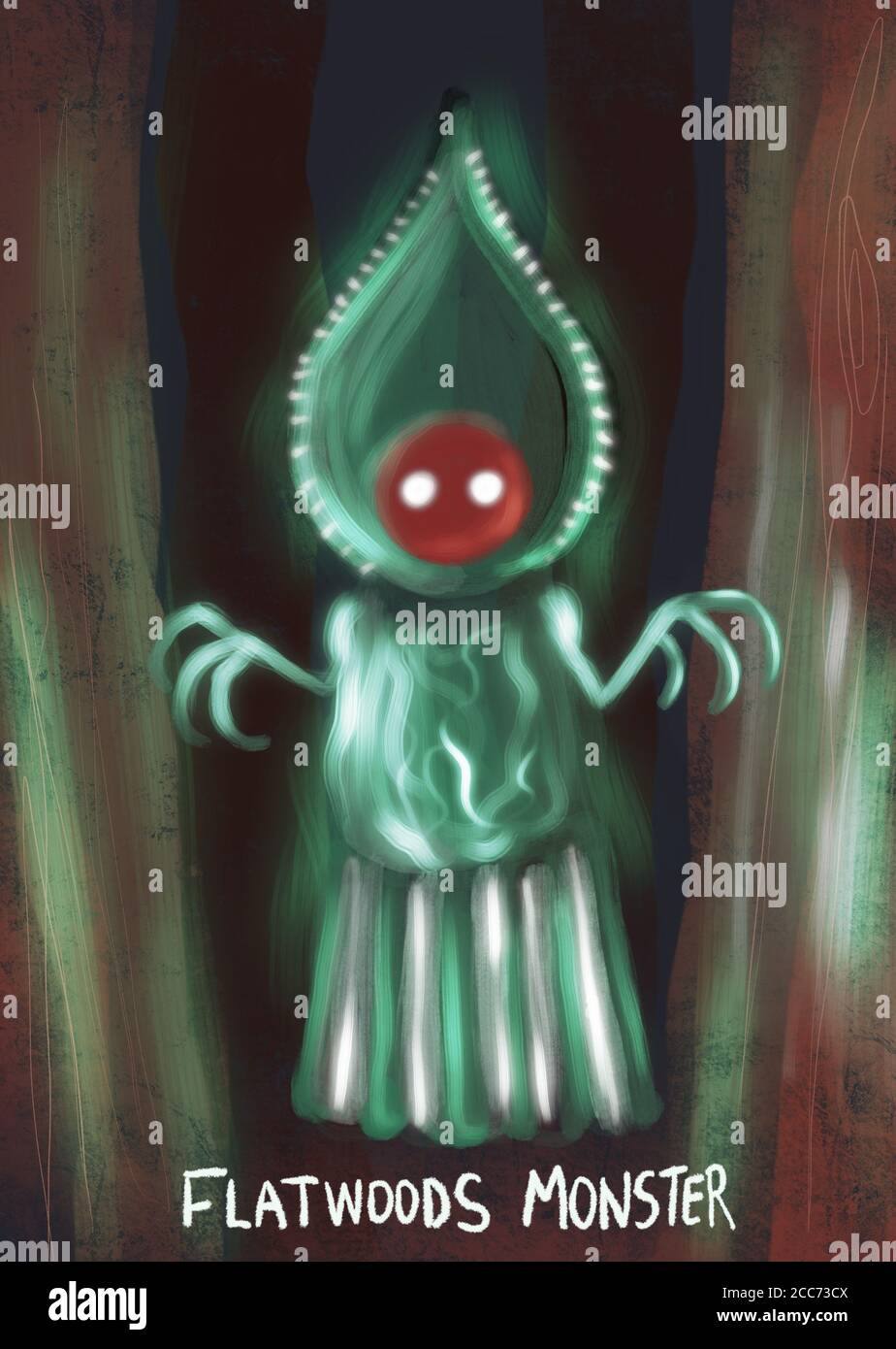 The Flatwoods monster illustration Stock Photo - Alamy